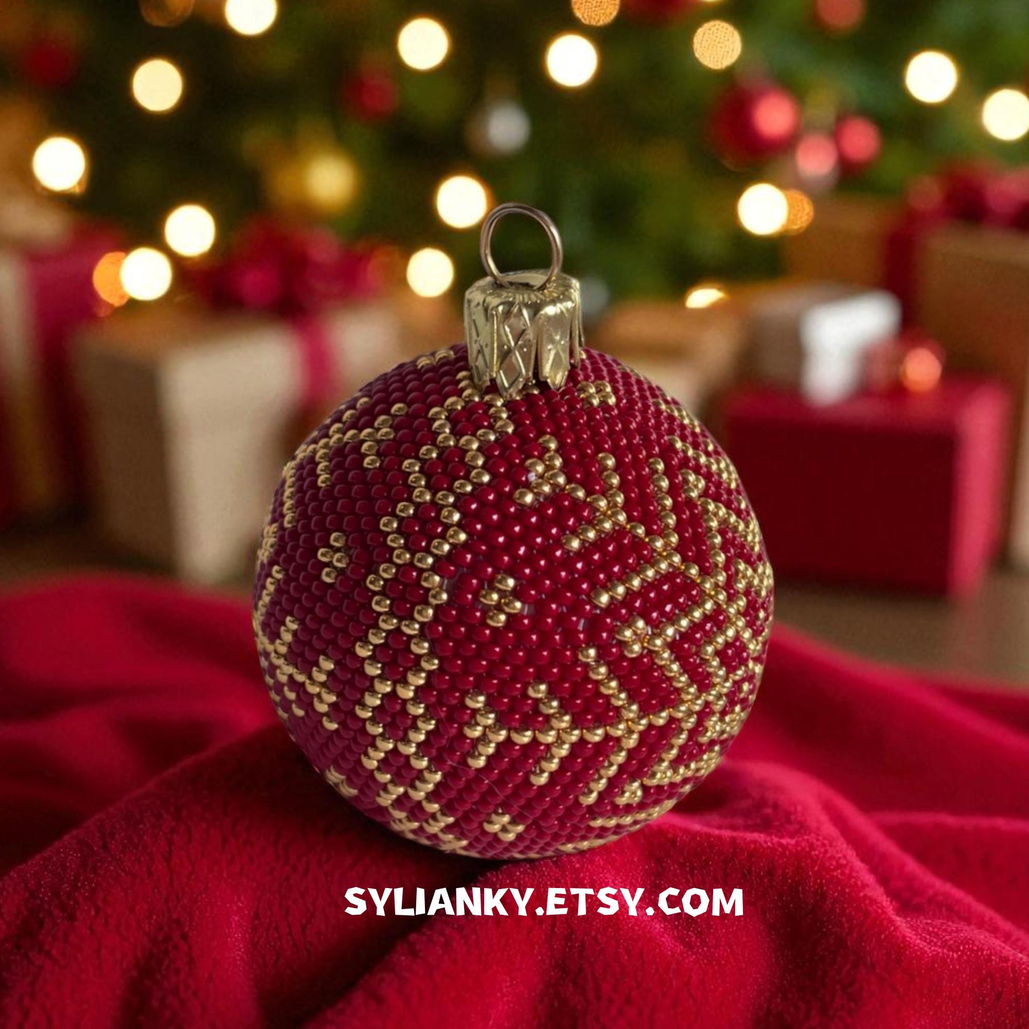 3D Beaded Ball Ornament Pattern PDF – Holiday Bauble Tutorial – DIY ...