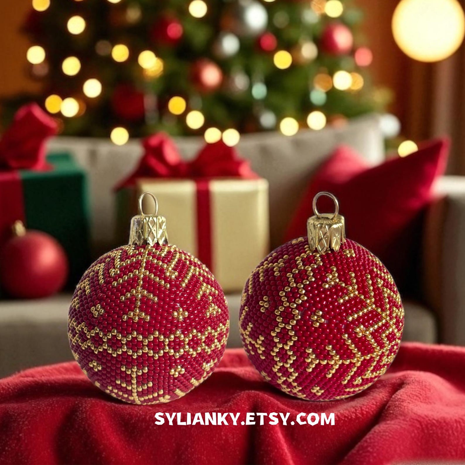 3D Beaded Ball Ornament Pattern PDF – Holiday Bauble Tutorial – DIY ...