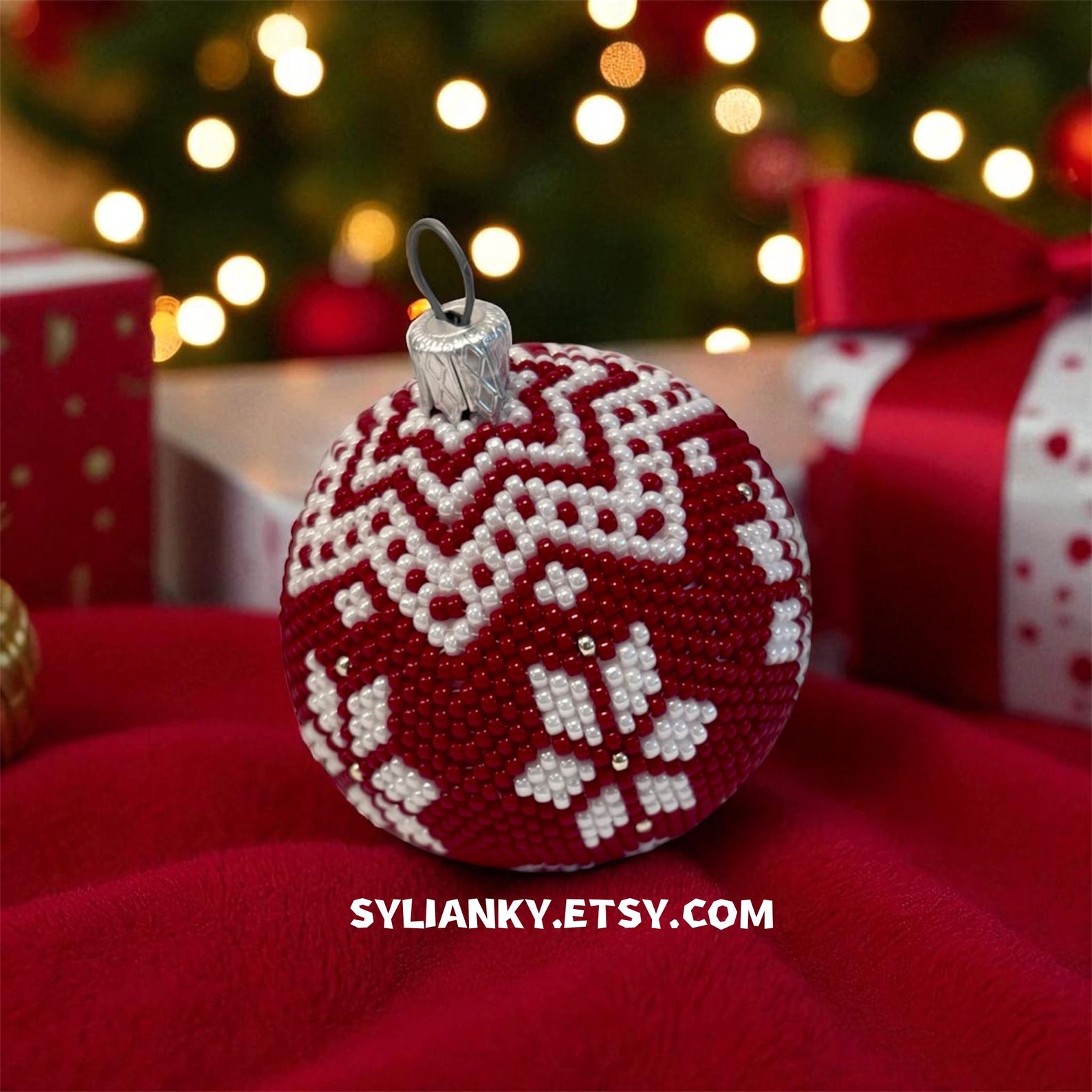Peyote Beaded Ball Pattern PDF - 3D Christmas Ornament Design - DIY ...