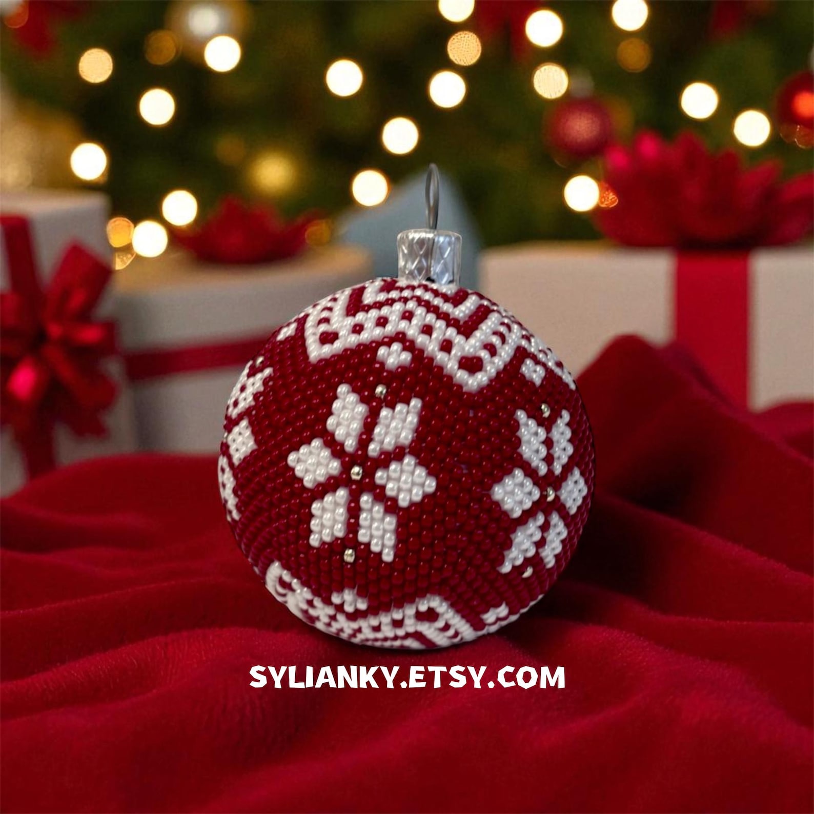Peyote Beaded Ball Pattern PDF - 3D Christmas Ornament Design - DIY ...