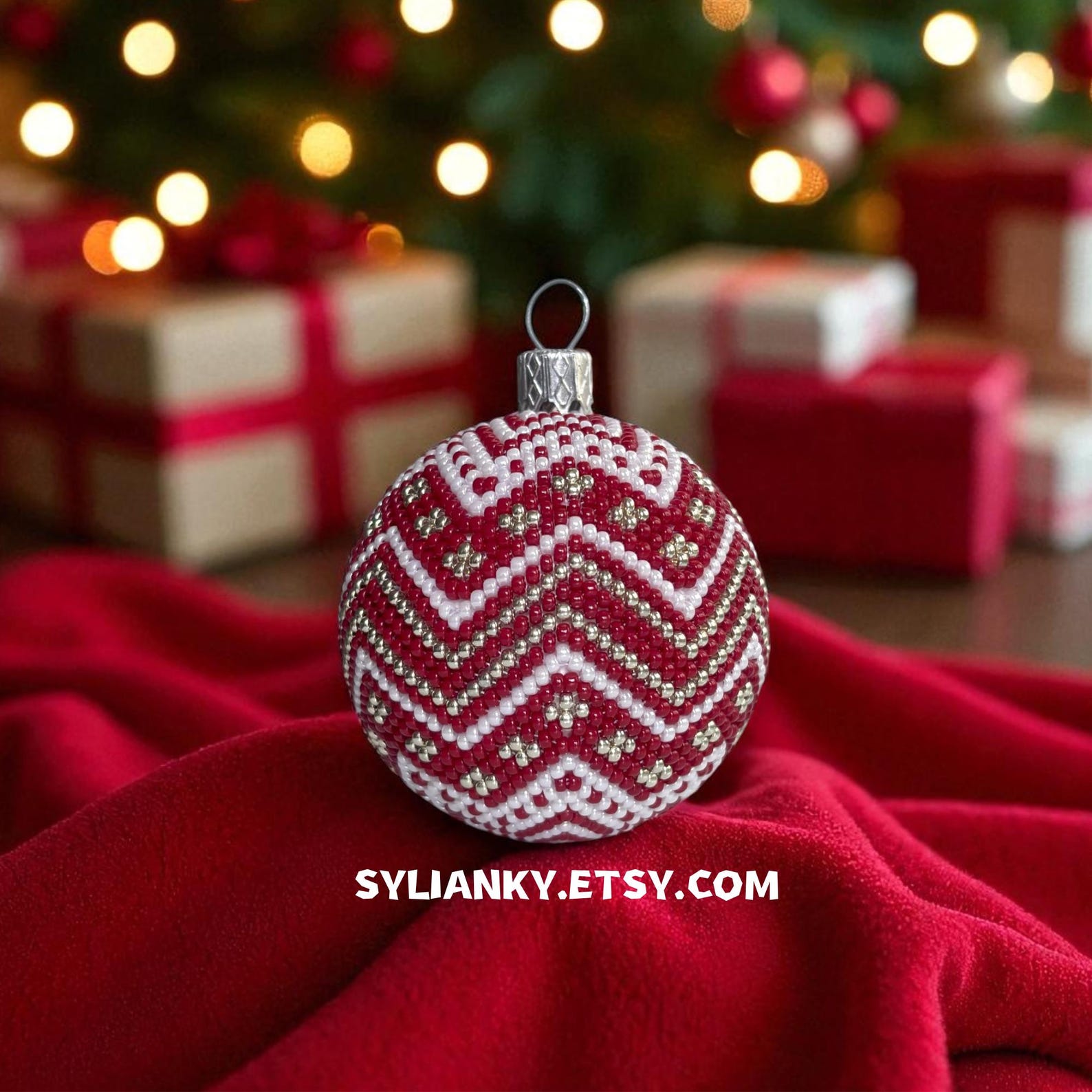 Peyote Beaded Ball Pattern PDF - 3D Christmas Ornament Design - DIY ...