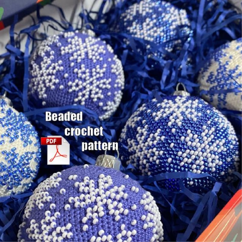 Beaded Pattern and Crochet Scheme PDF Bead Ball 2.36 Inch (6см) - New ...