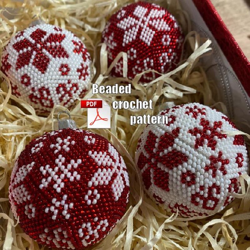 Beaded Christmas Balls - Etsy