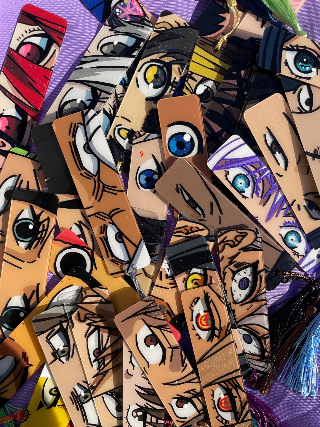 Custom Handpainted Anime Eyes Bookmarks// Acrylic Bookmark/keychain 9in ...