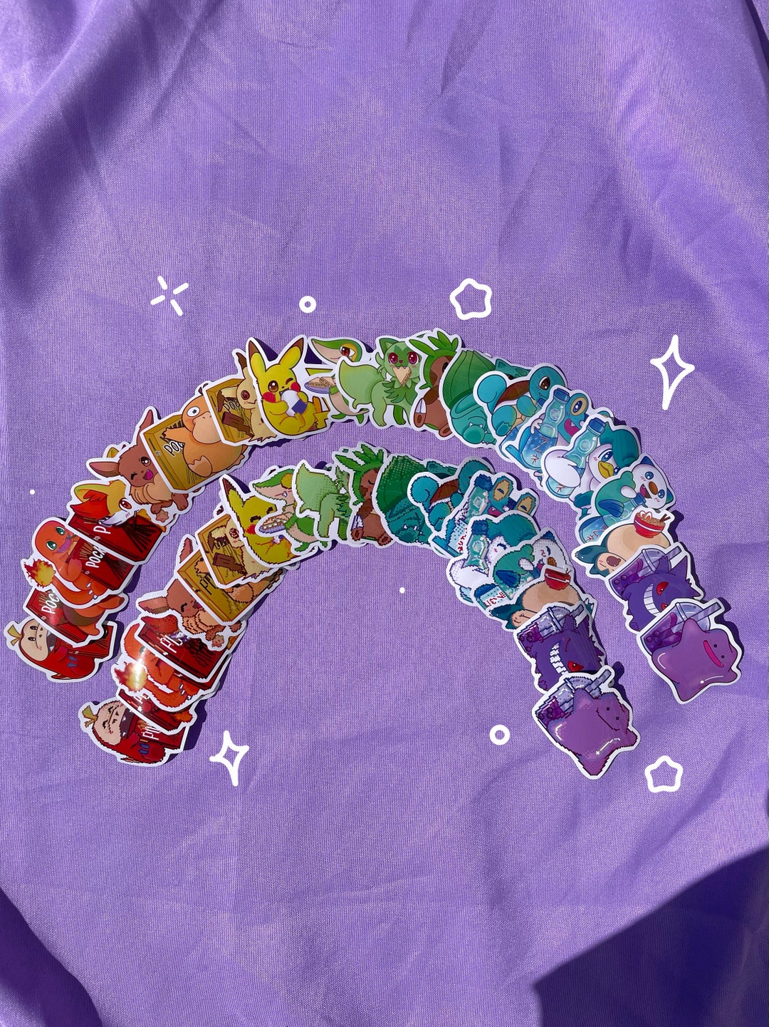 Pokémon W/ Japanese Snacks Stickers// Vinyl 2.5in. Stickers - Etsy