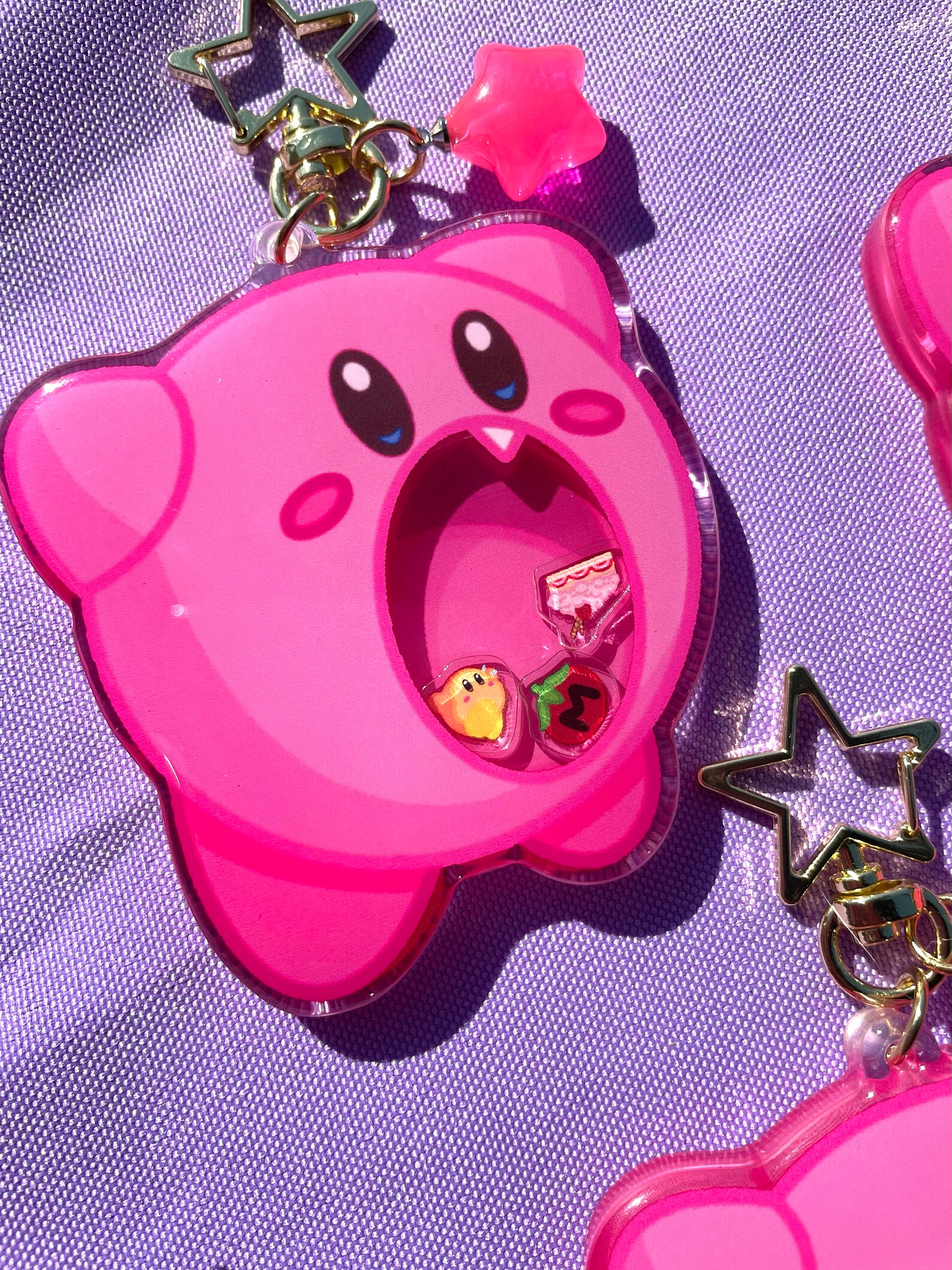 Kirby Shaker Keychains// Acrylic 3in. Shaker Keychain - Etsy