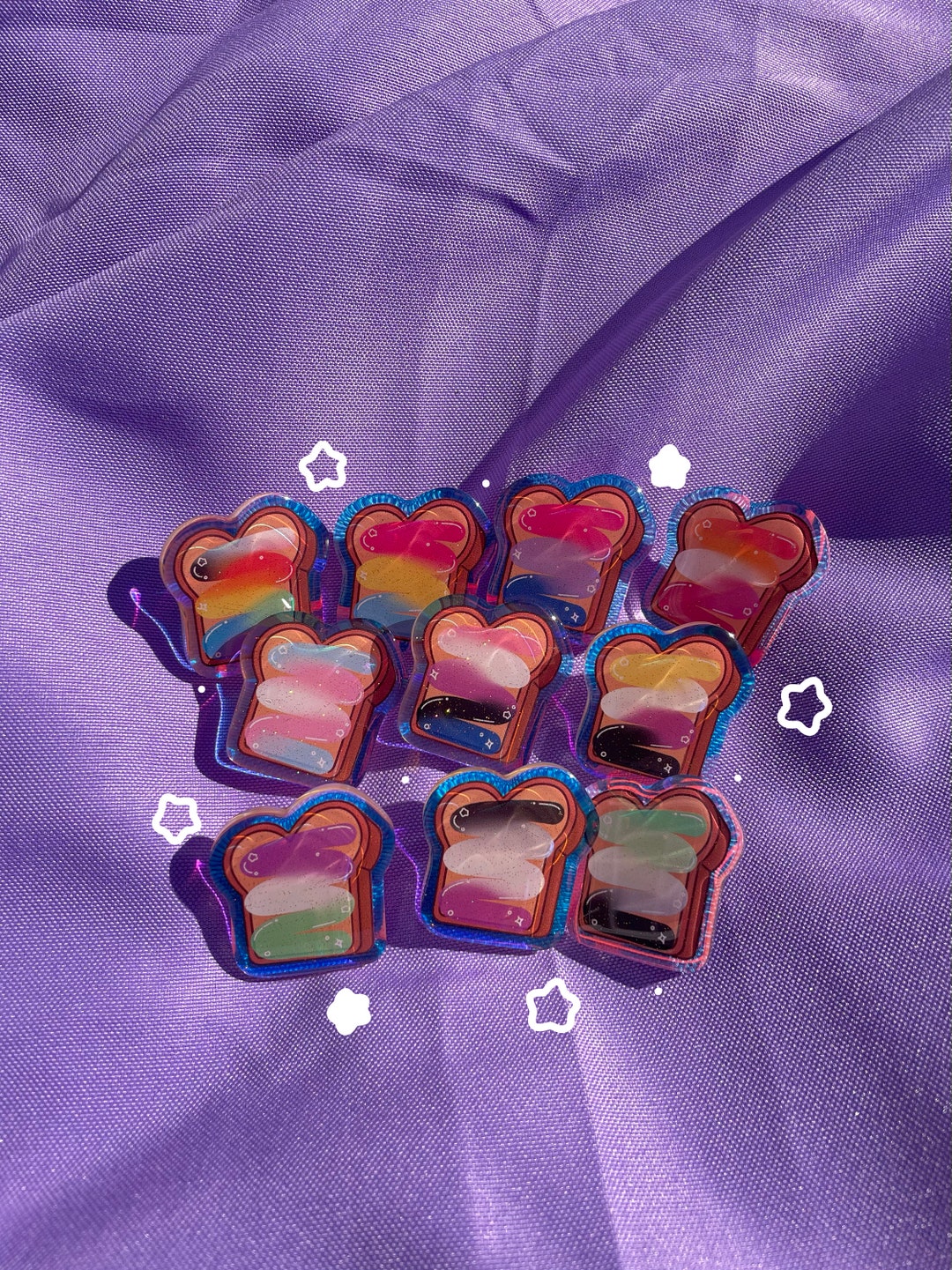 Pride Toast Pins// Acrylic 1.5in. Pin - Etsy