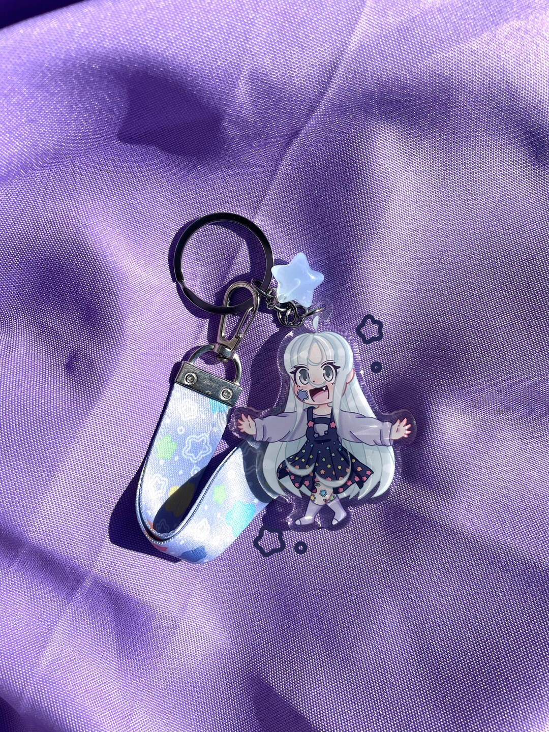Fuko Hoshi Chibi Keychain Lanyards// Acrylic 3in. Keychain - Etsy
