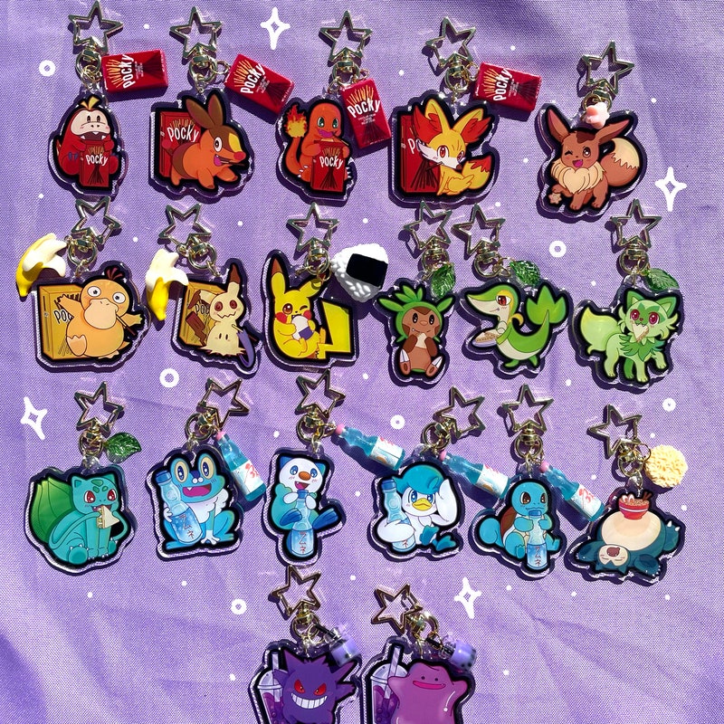 Pokémons Keychain - Etsy