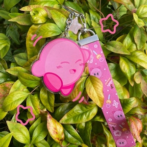 Matching Kirby and Waddle Dee Keychain Lanyards// Acrylic 2.5n ...