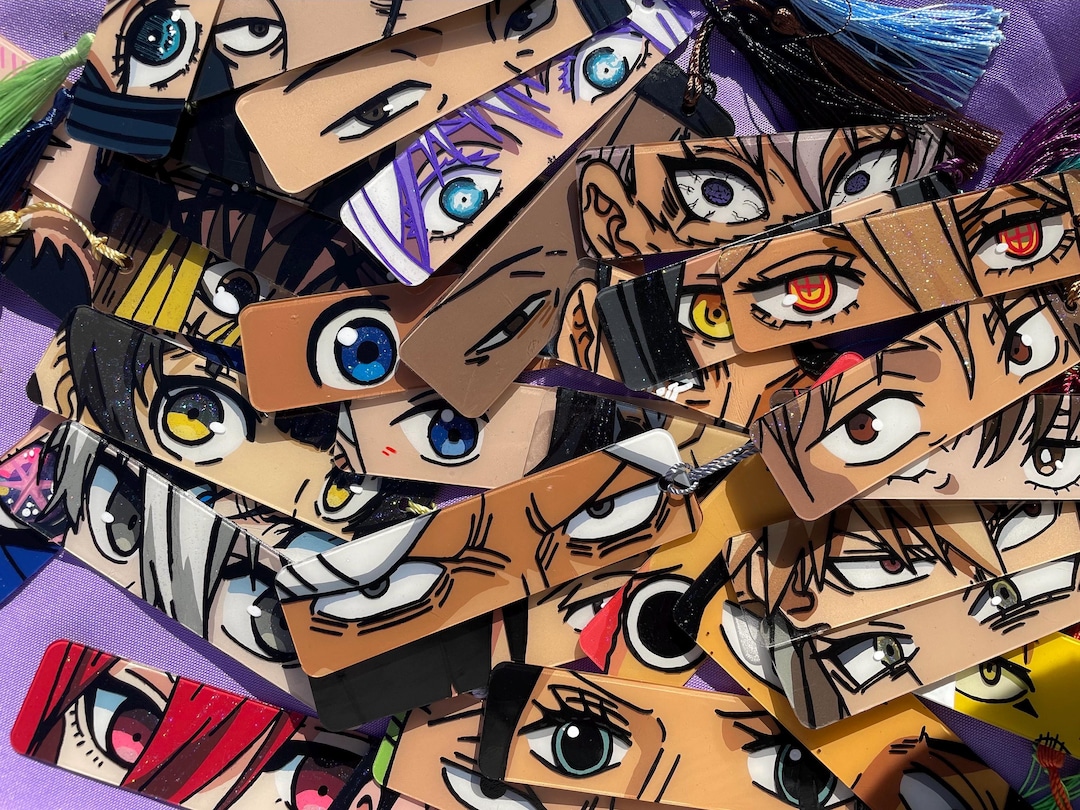 Custom Handpainted Anime Eyes Bookmarks// Acrylic Bookmark/keychain 9in ...