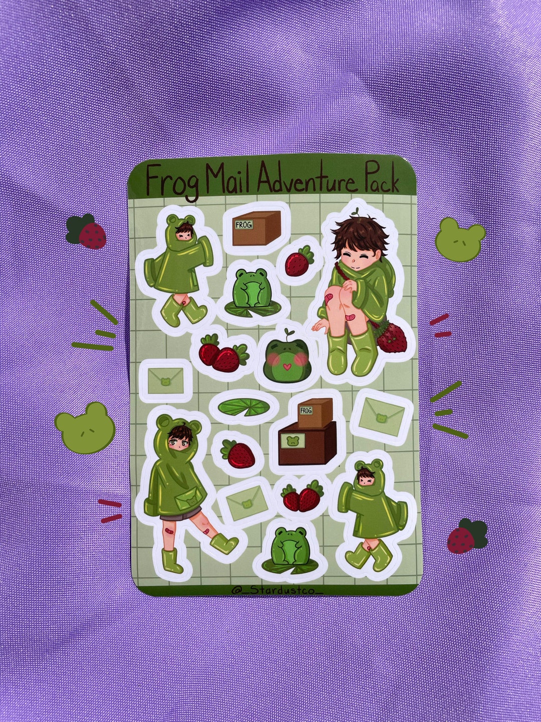 Frog Mail Adventure Pack Vinyl Sticker Sheets// Vinyl Stickers - Etsy