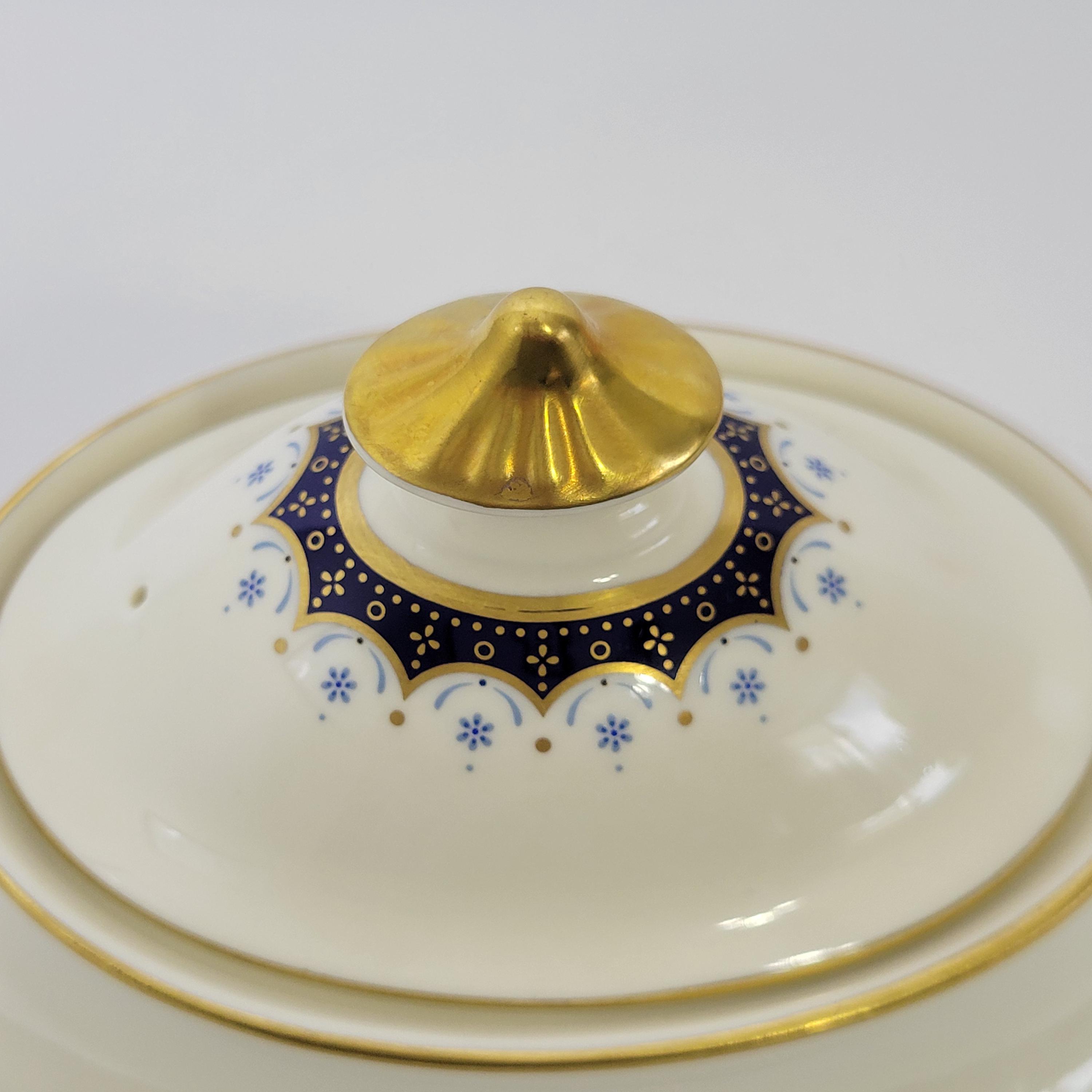 Vintage Minton Royal Doulton Consort Blue White Gold Floral 5" 5 Cup ...