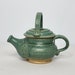 Signed Jim Clark Art Pottery Green Teapot Tea Pot With Green Crystaline ...