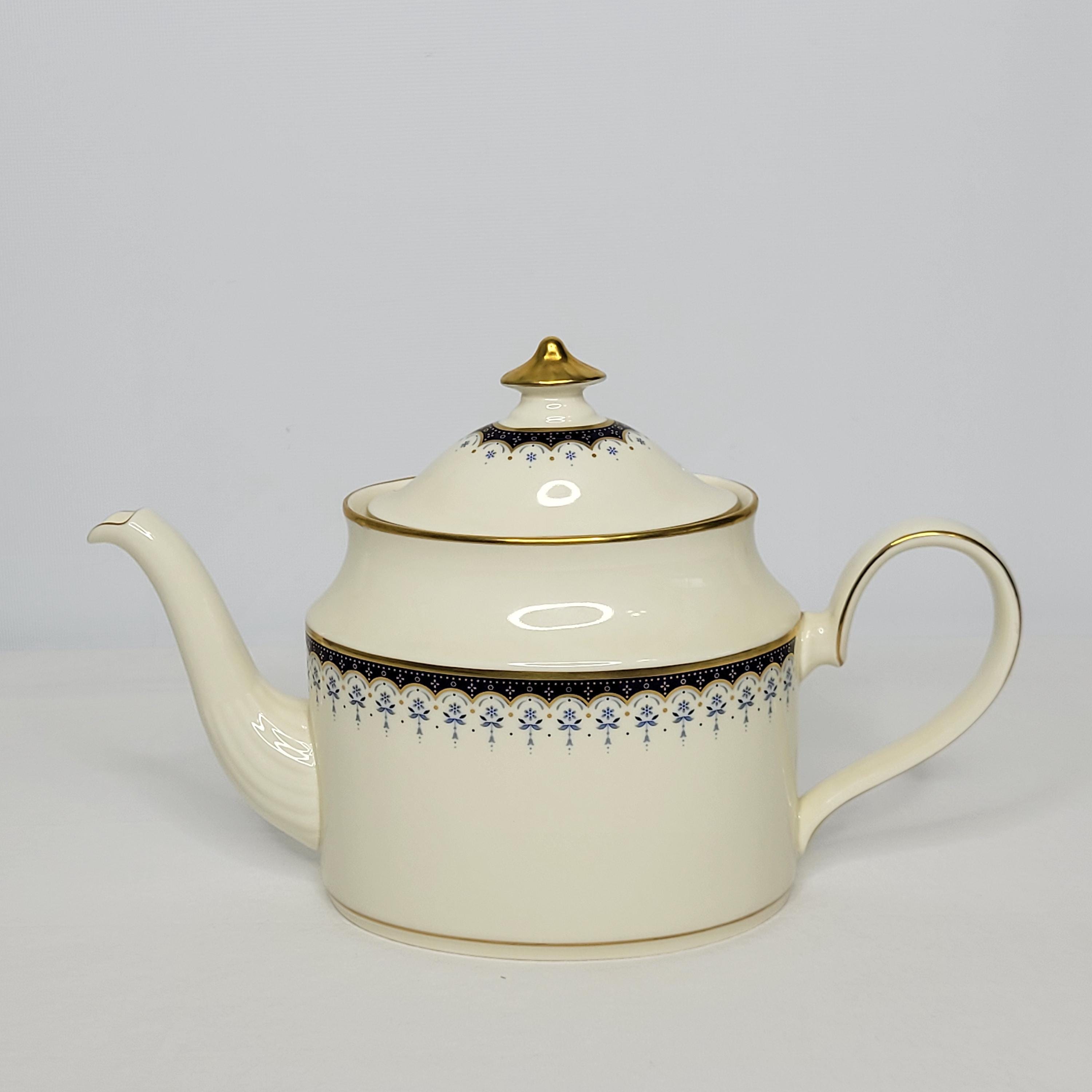 Vintage Minton Royal Doulton Consort Blue White Gold Floral 5" 5 Cup ...
