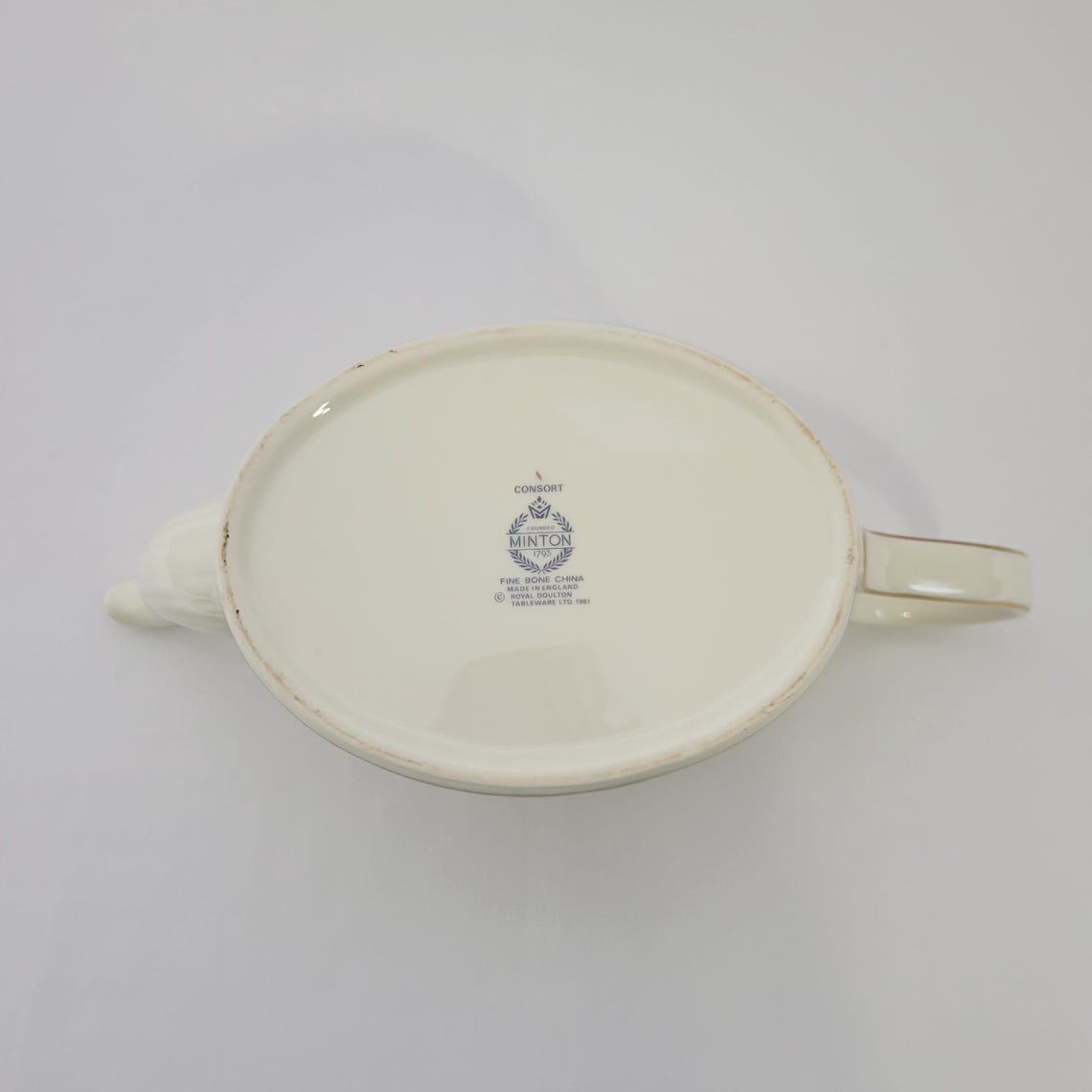 Vintage Minton Royal Doulton Consort Blue White Gold Floral 5 5 Cup Tea ...