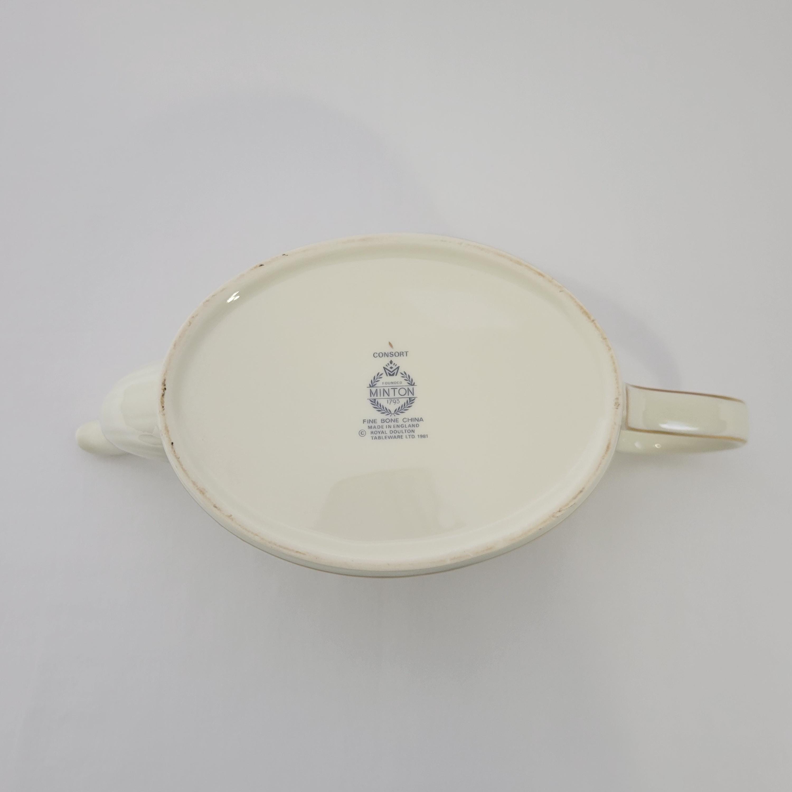 Vintage Minton Royal Doulton Consort Blue White Gold Floral 5 5 Cup Tea ...
