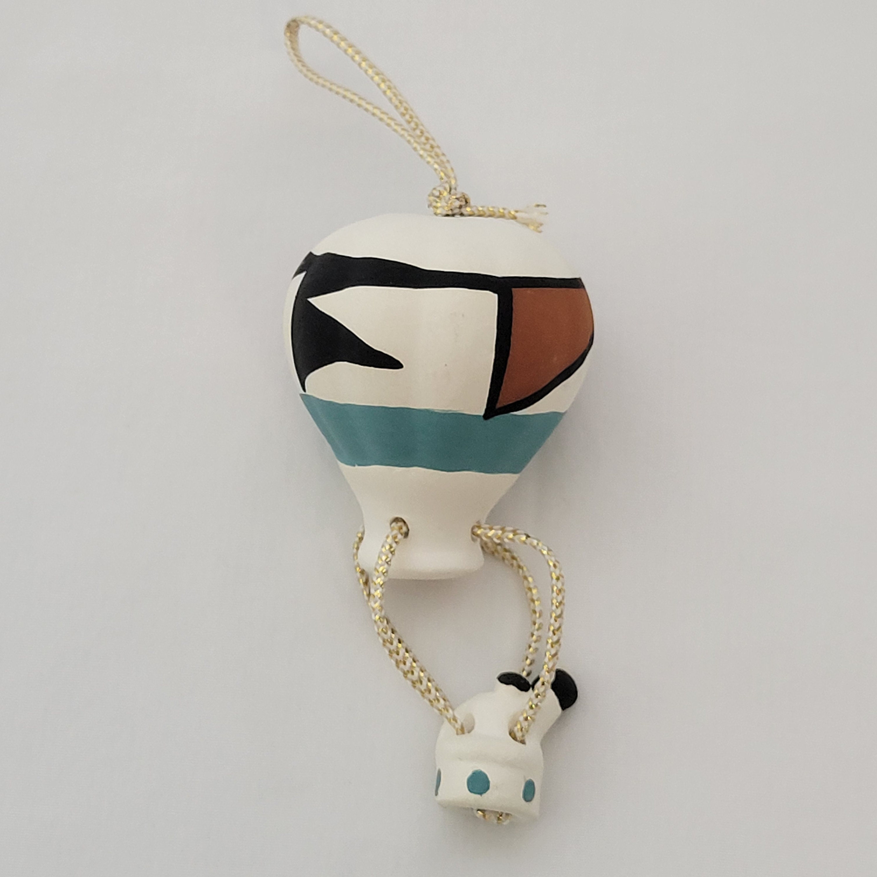 Native American Acoma Hot Air Balloon With Snowman Christmas Ornament 4 ...