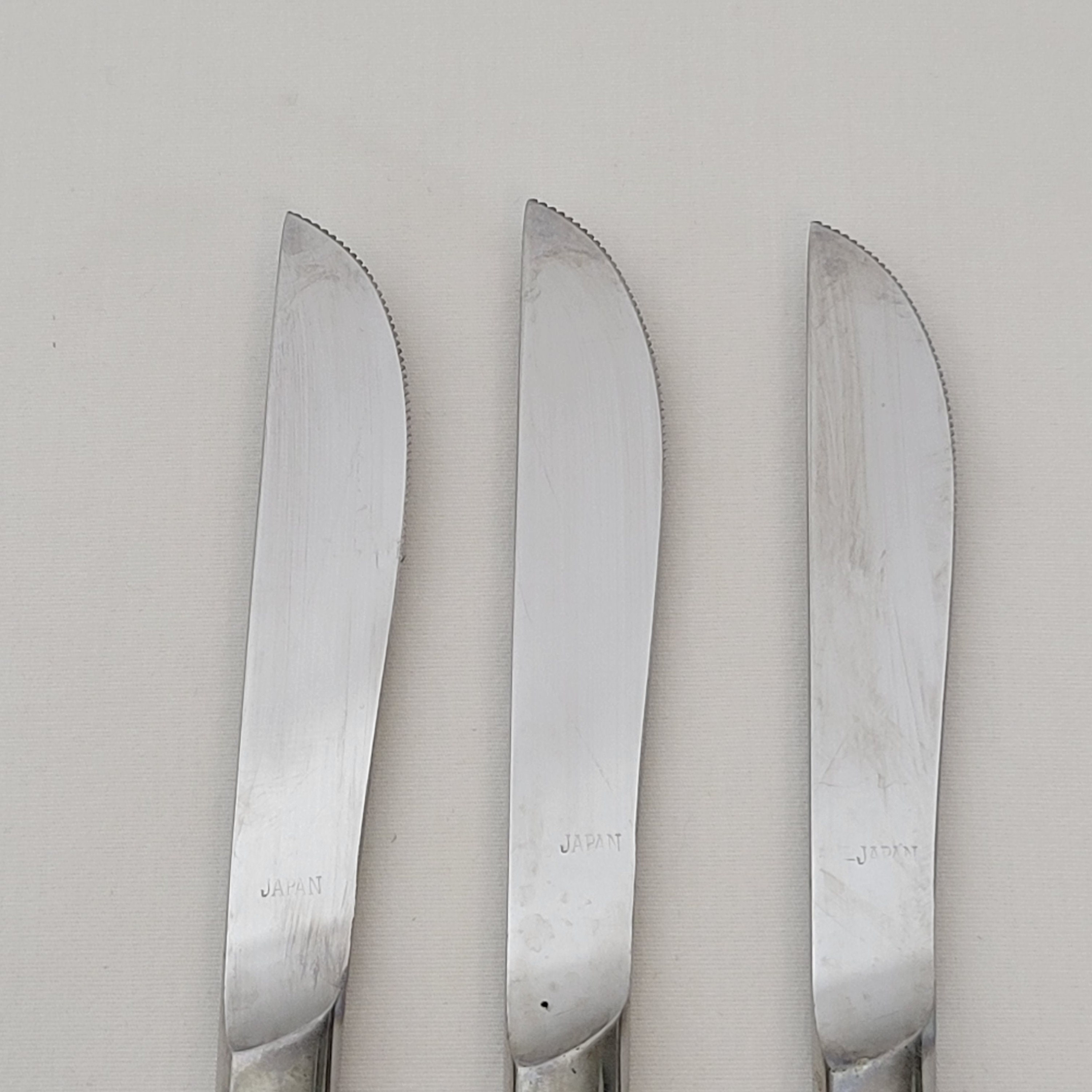 Set of 6 Vintage Pioneer Samurai Stainless Steel Steak Serrated Knives ...