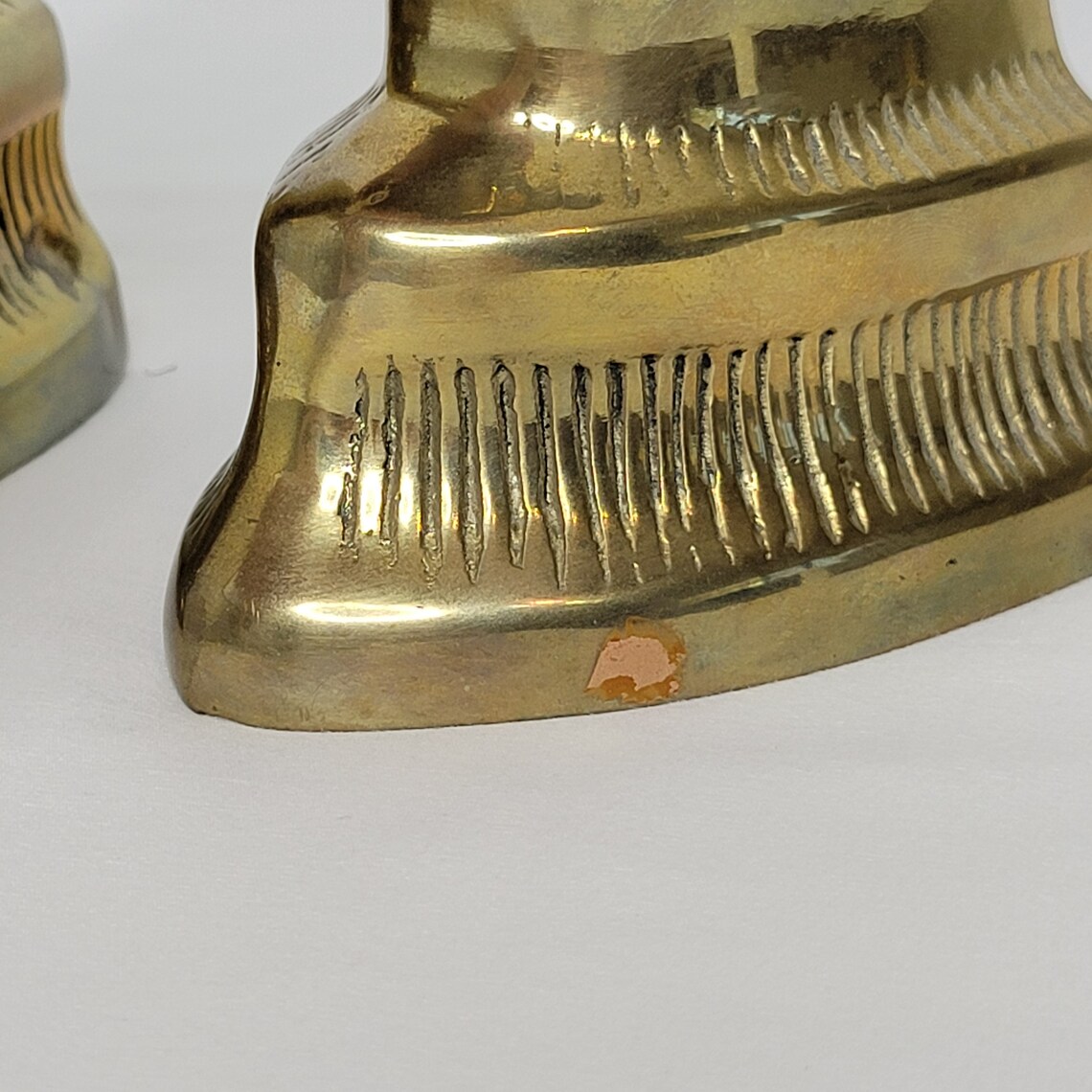 Vintage Pair of Solid Brass Deer Stag Head Bookends Handcrafted Korea ...