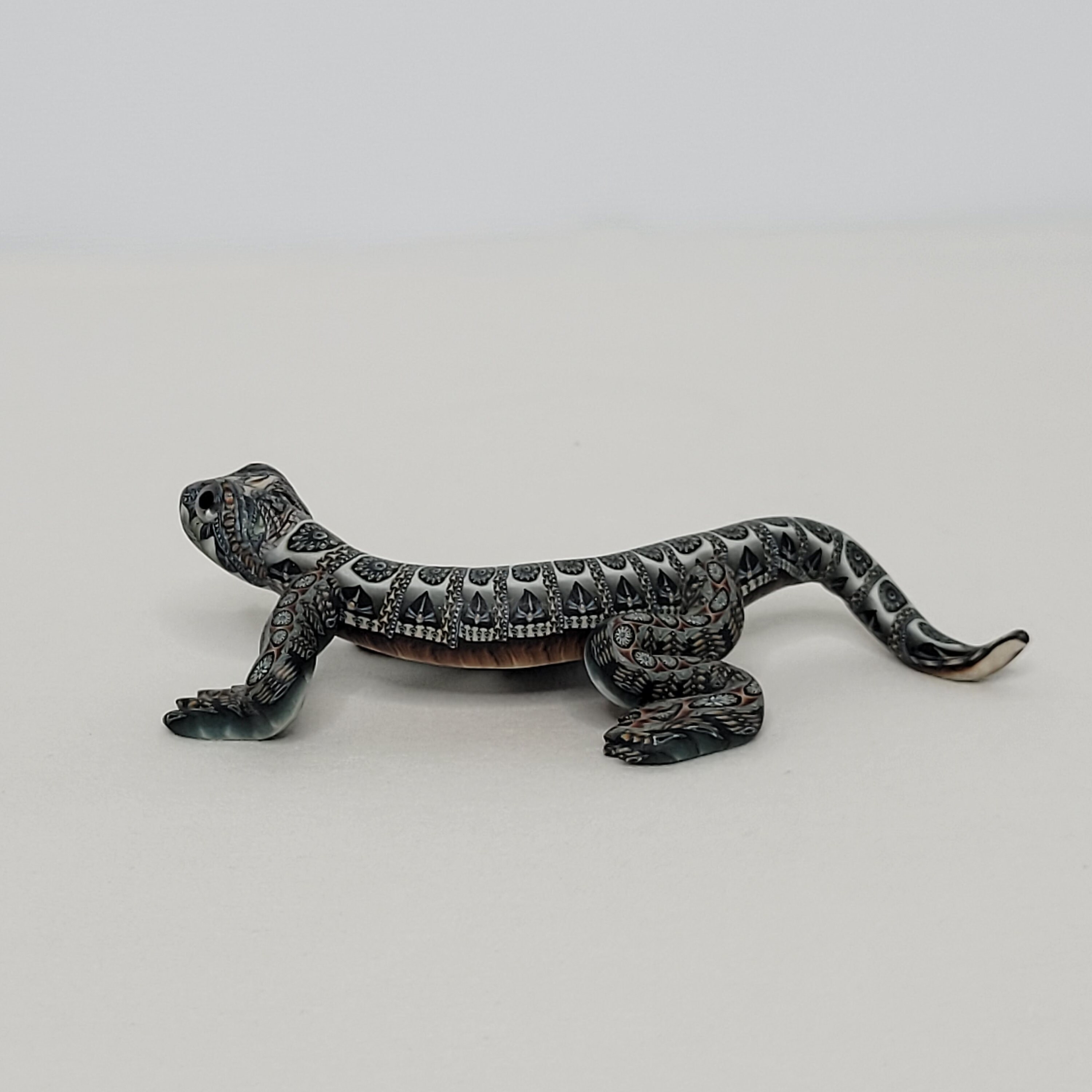 Jon Stuart Anderson Polymer Clay Millefiori Lizard Sculpture Figurine 4 ...