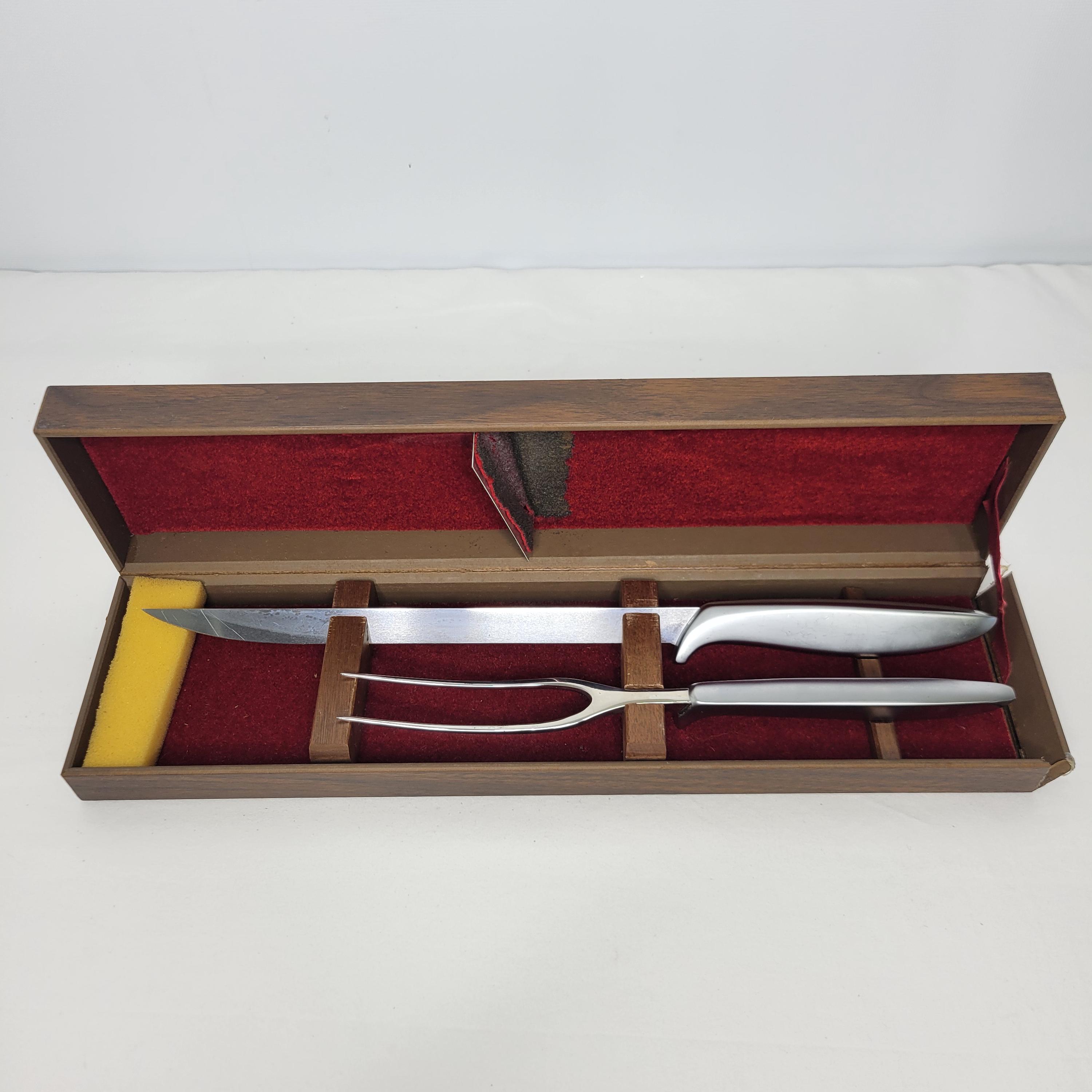 Vintage Gerber Legendary Blade Carving Set Siegfried Kitchen Knife Fork ...
