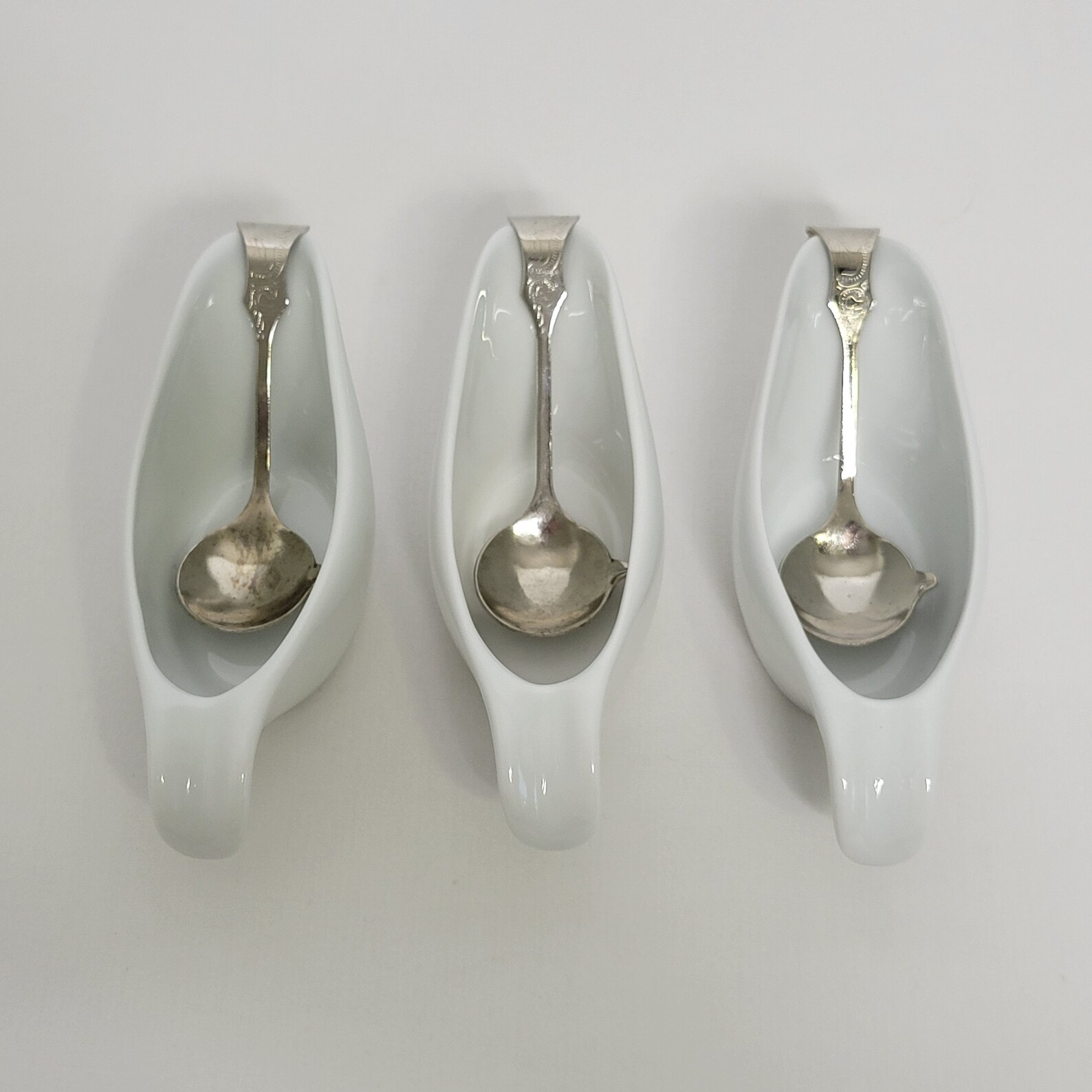 Set of 9 Vintage Porcelain Individual Miniature Gravy Sauce Boats With ...