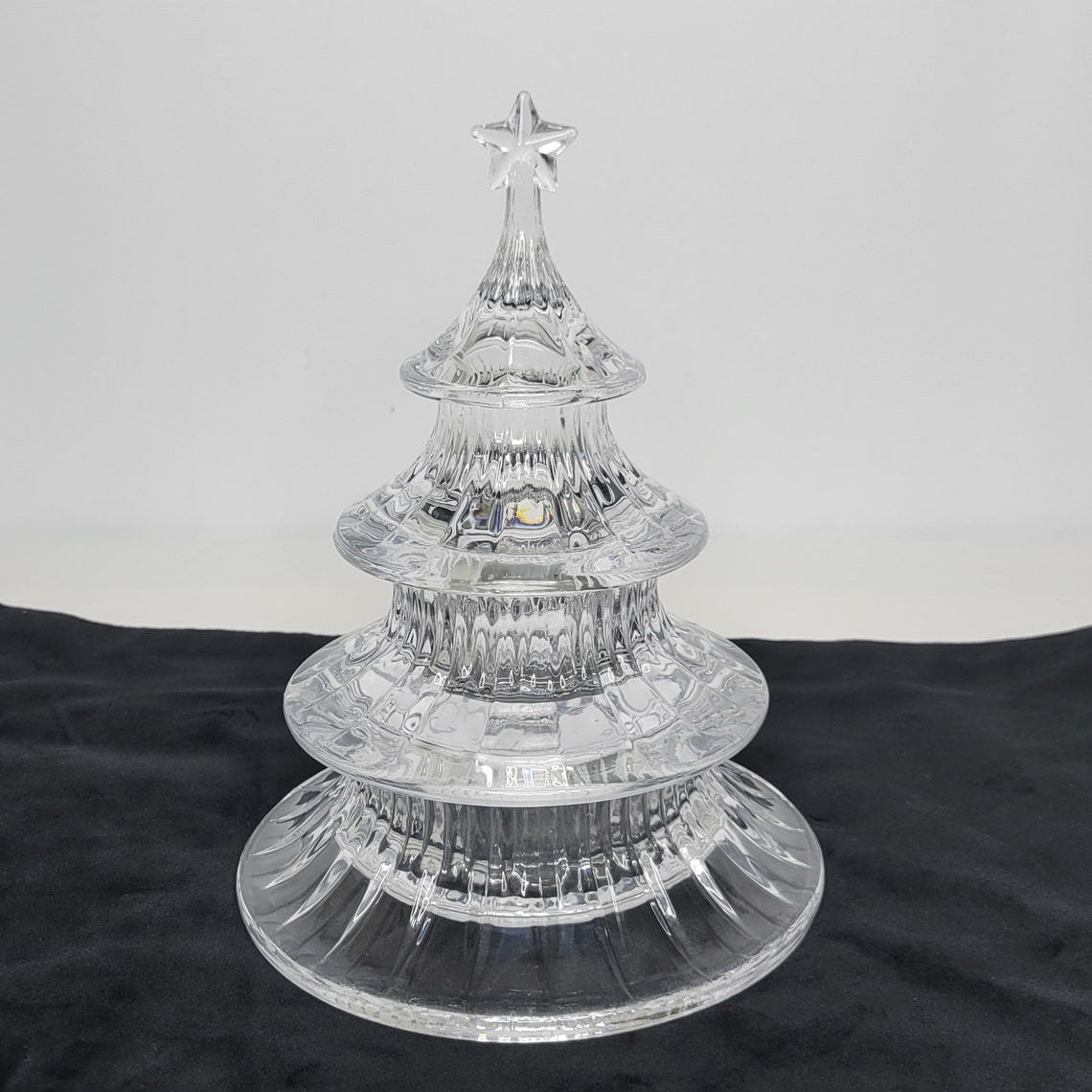 Vintage 3 Tier Gorham Clear Glass 9 Christmas Tree Candy Dish Decor - Etsy
