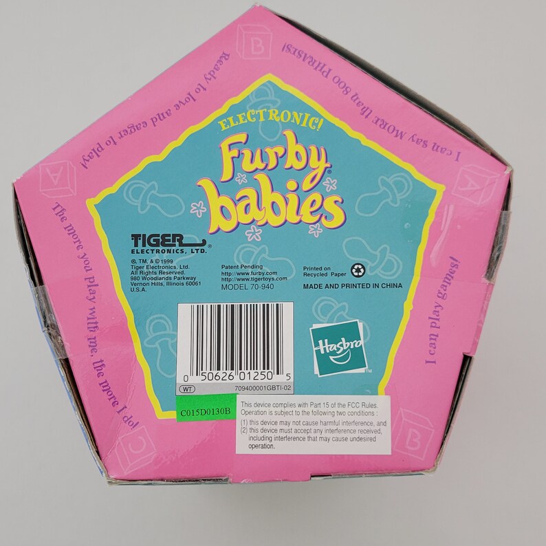 1999 Furby Baby Cheetah Print Blue Eyes Hair and Fur Model 70-940 ...