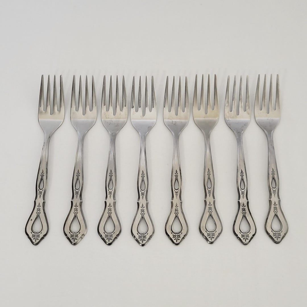 Set of 8 Stanley Roberts Autumn Ballad Stainless 6 3/4" Salad Forks ...