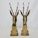 Vintage Pair of Solid Brass Deer Stag Head Bookends Handcrafted Korea ...