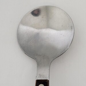 3 Piece Vintage MCM Nevco Salad Serving Set Spoons Stainless Wood ...
