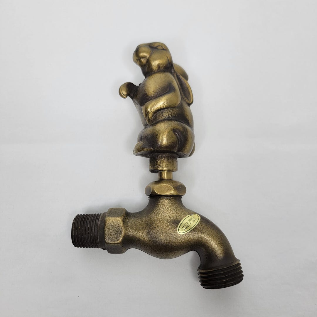 Vintage Solid Brass Bunny Rabbit Water Spigot Faucet Hose Tap - Etsy