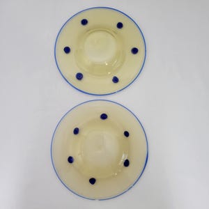 Pair of Antique Steuben Carder 7" Underplates Saucers Amber Flemish ...