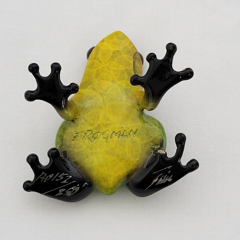 Tim Cotterill Frogman Bronze Mini Frog Sculpture Figurine Meadow Signed ...