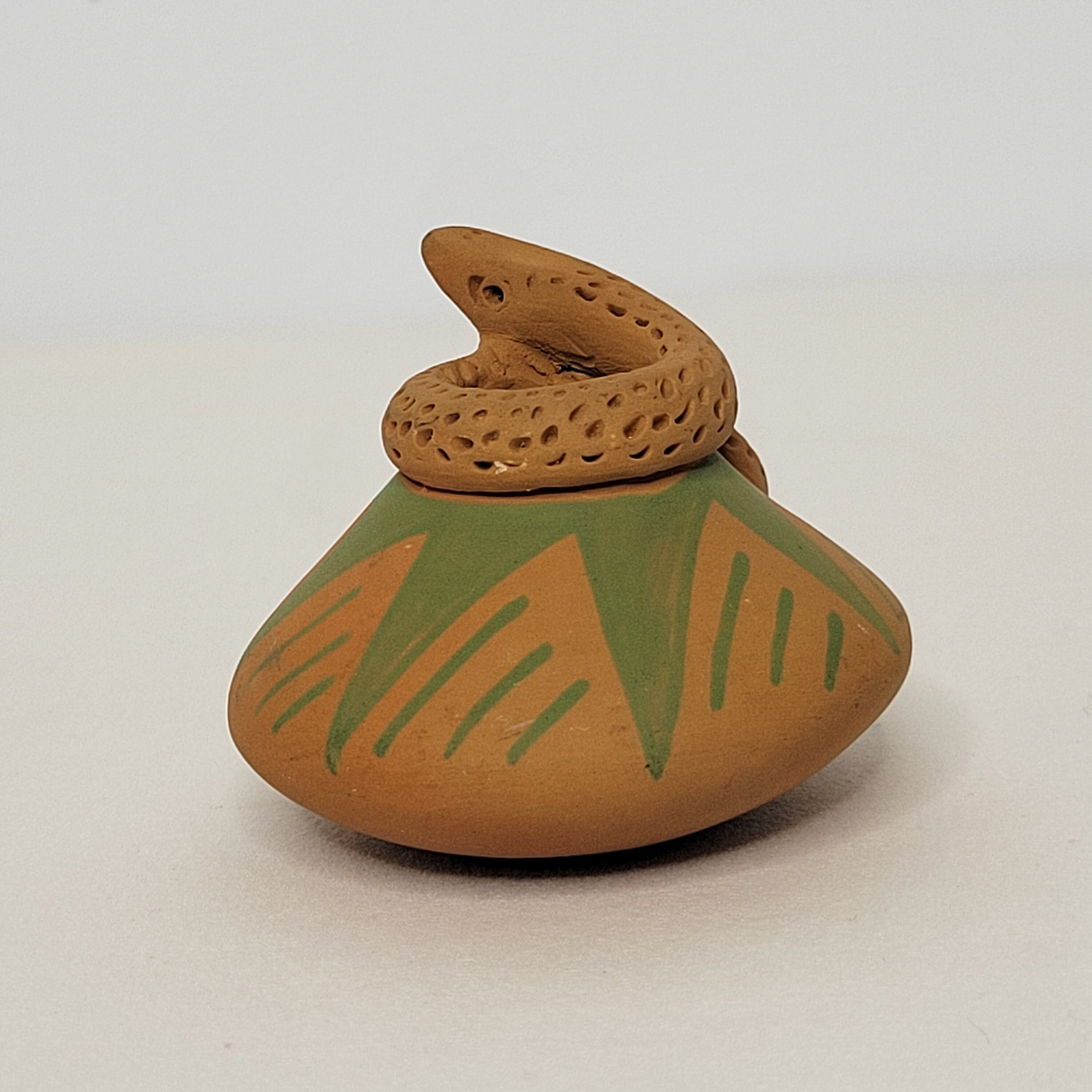 Native American Clay Coiling Snake Painted Mini Pot 2 H X 2.5 W - Etsy