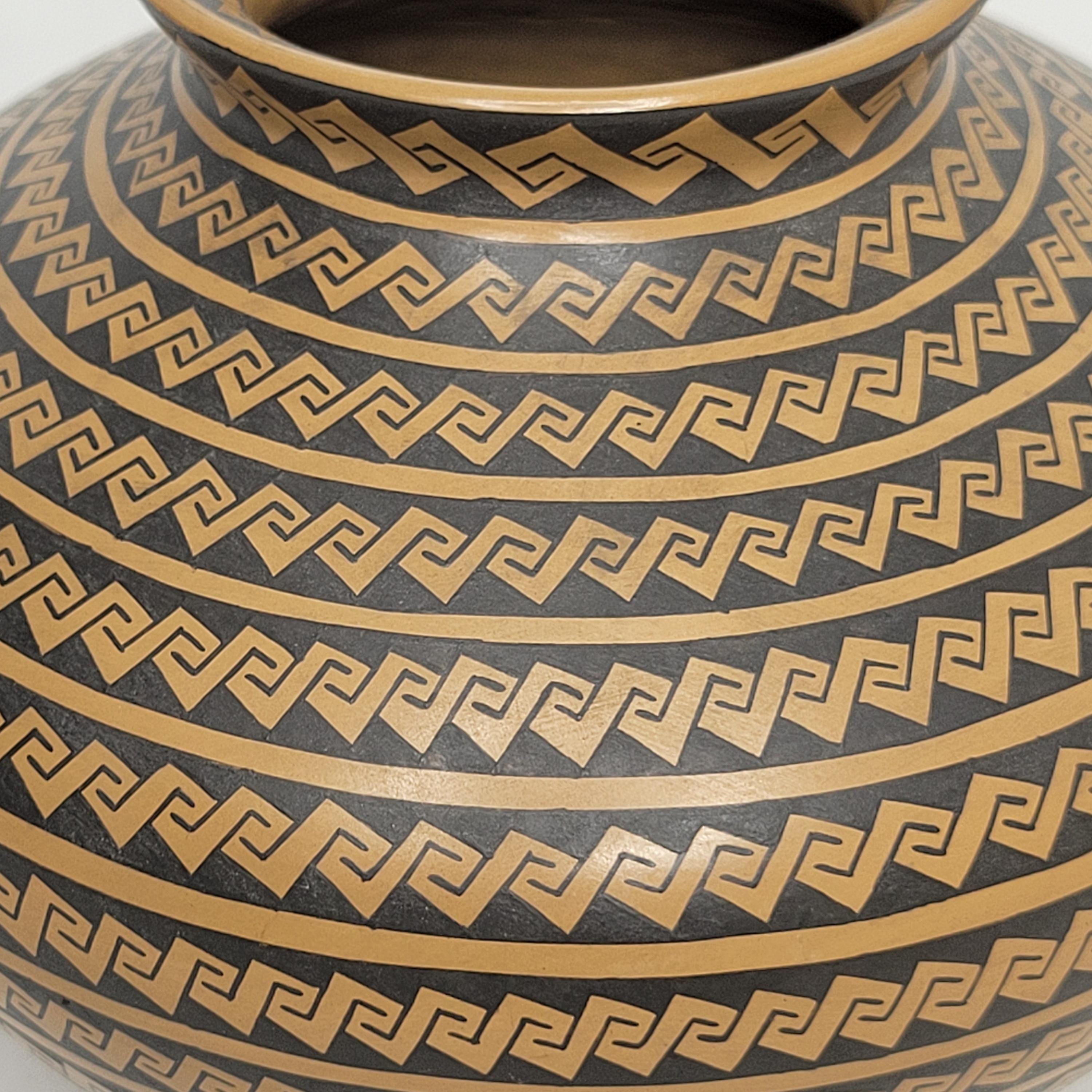 Mexican Mata Ortiz Art Pottery Geometric Designed Pot Signed Norma ...