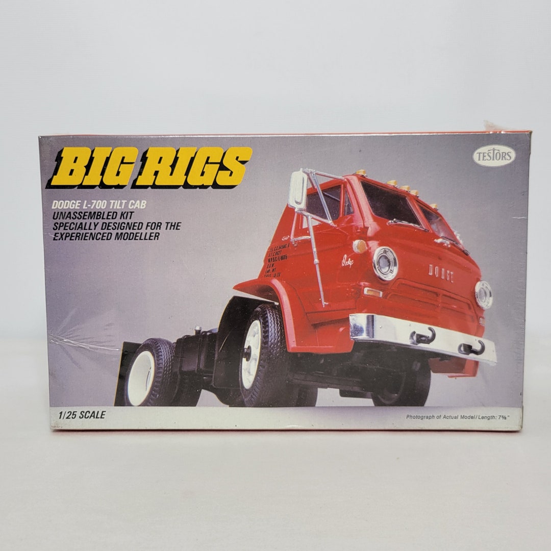 Vintage 1/25 Testors Big Rigs DODGE L-700 Tilt Cab Truck Model Kit ...