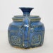 Signed Jim Clark Blue Art Pottery Hexagonal Teapot With Blue ...