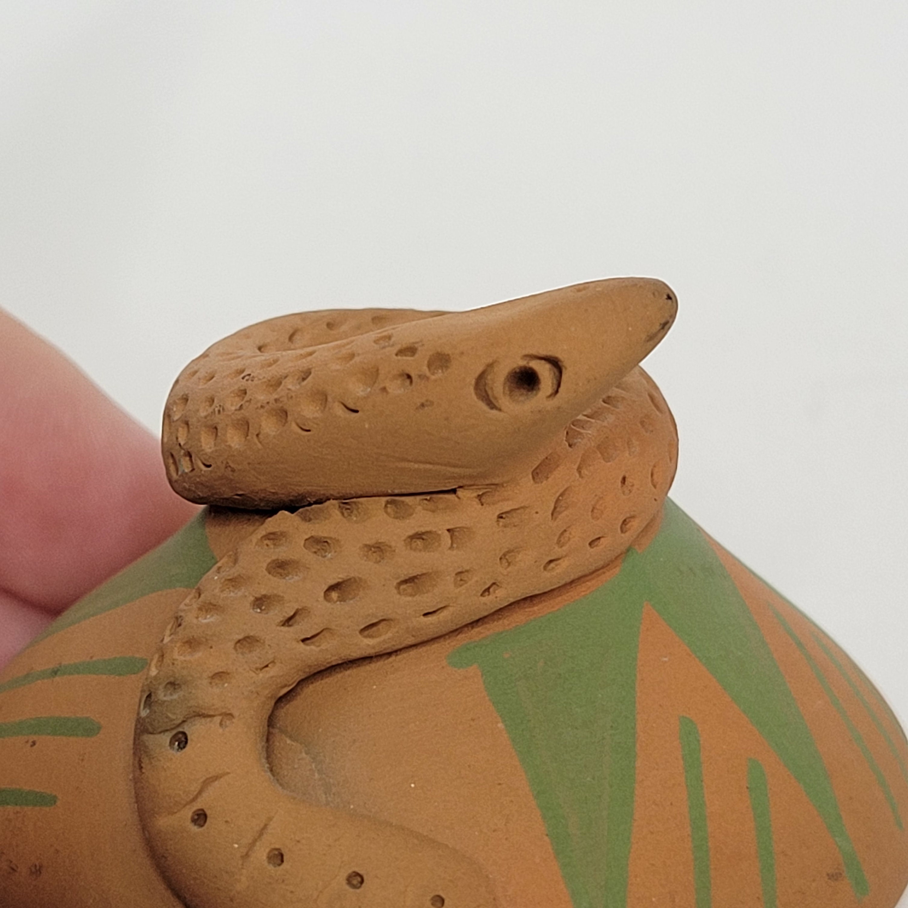 Native American Clay Coiling Snake Painted Mini Pot 2 H X 2.5 W - Etsy