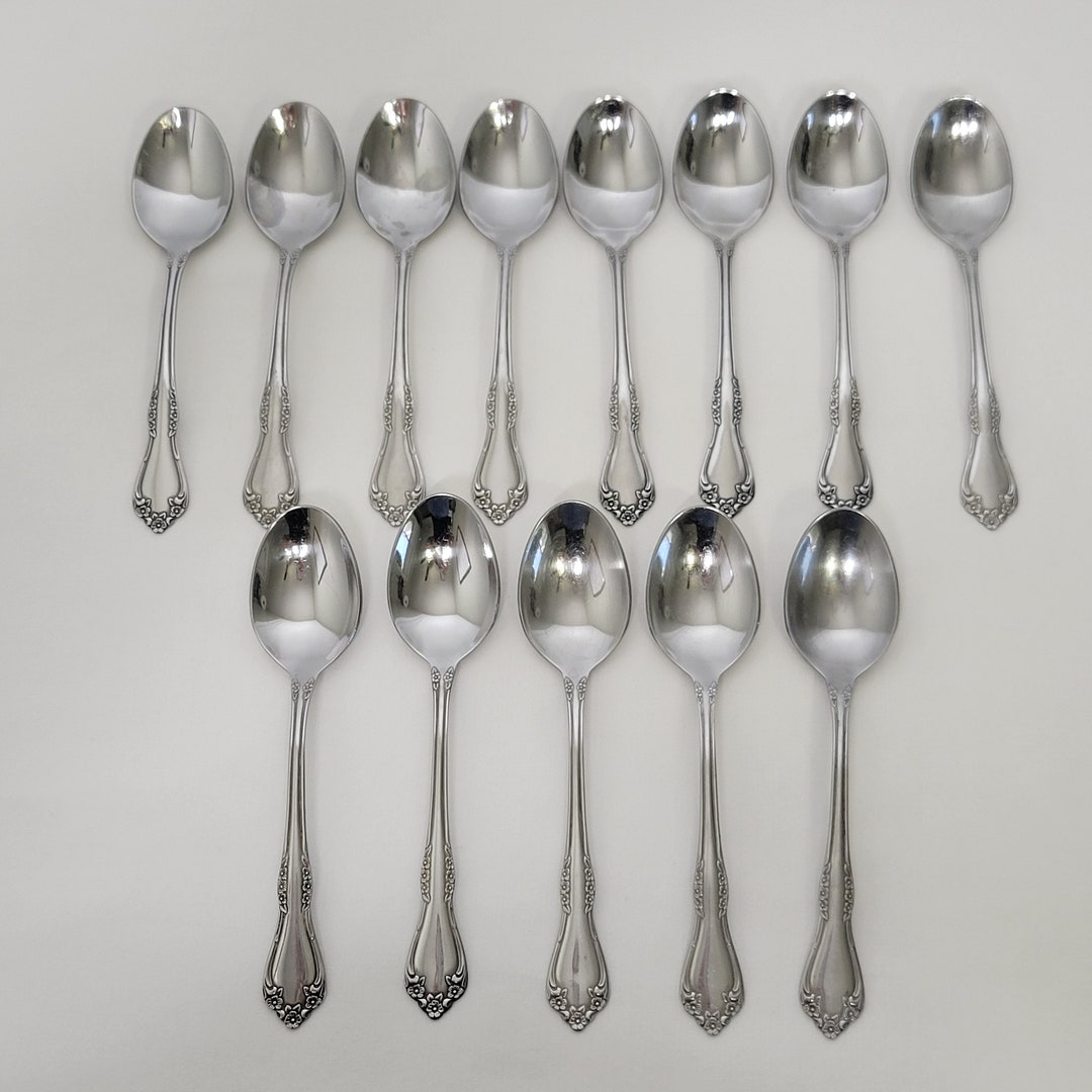 Set of 13 WMA Rogers Deluxe Oneida Mansfield Stainless Soup Spoons ...