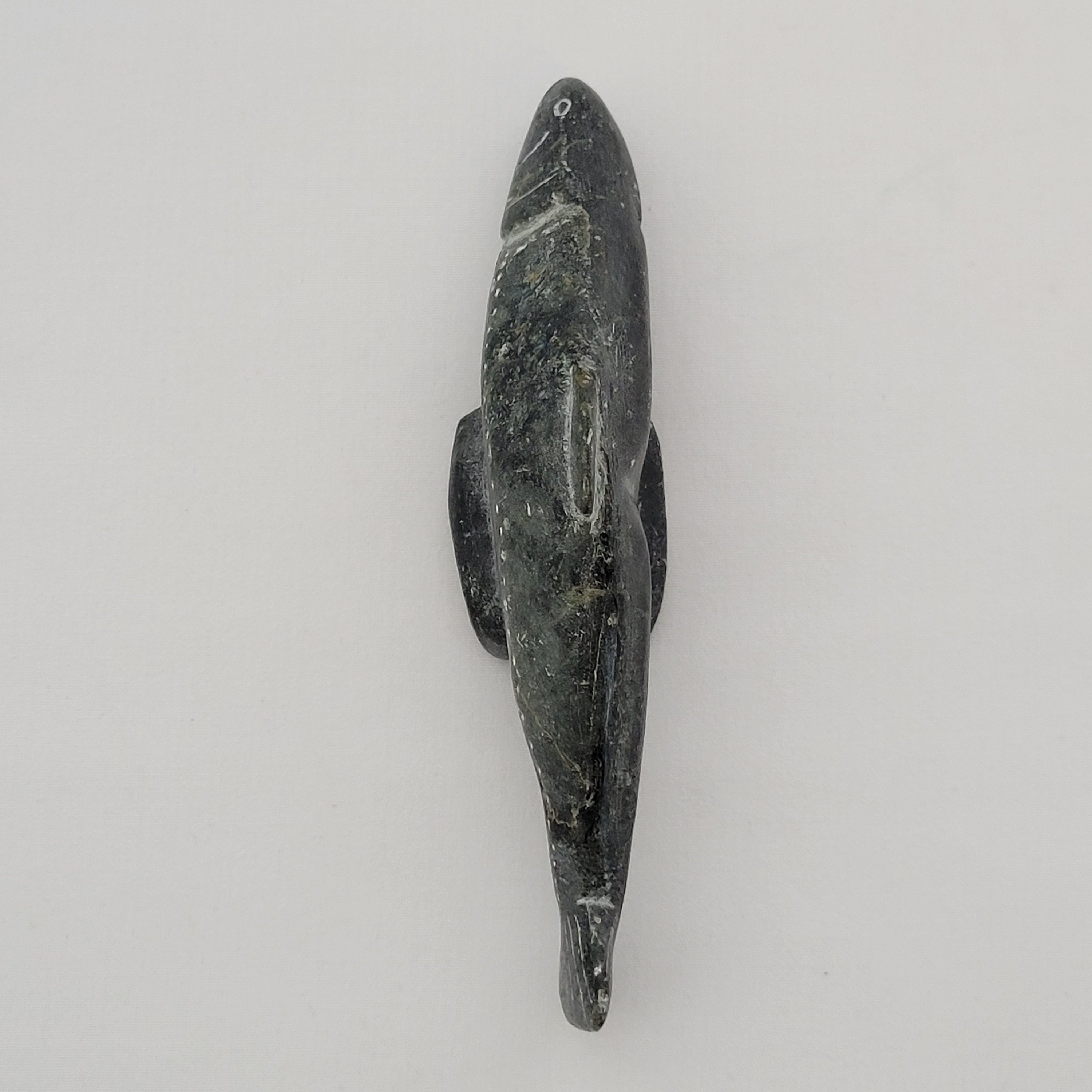 Vintage Josie Papialuk Puppy Inuit Eskimo Soapstone Fish Salmon Carving ...