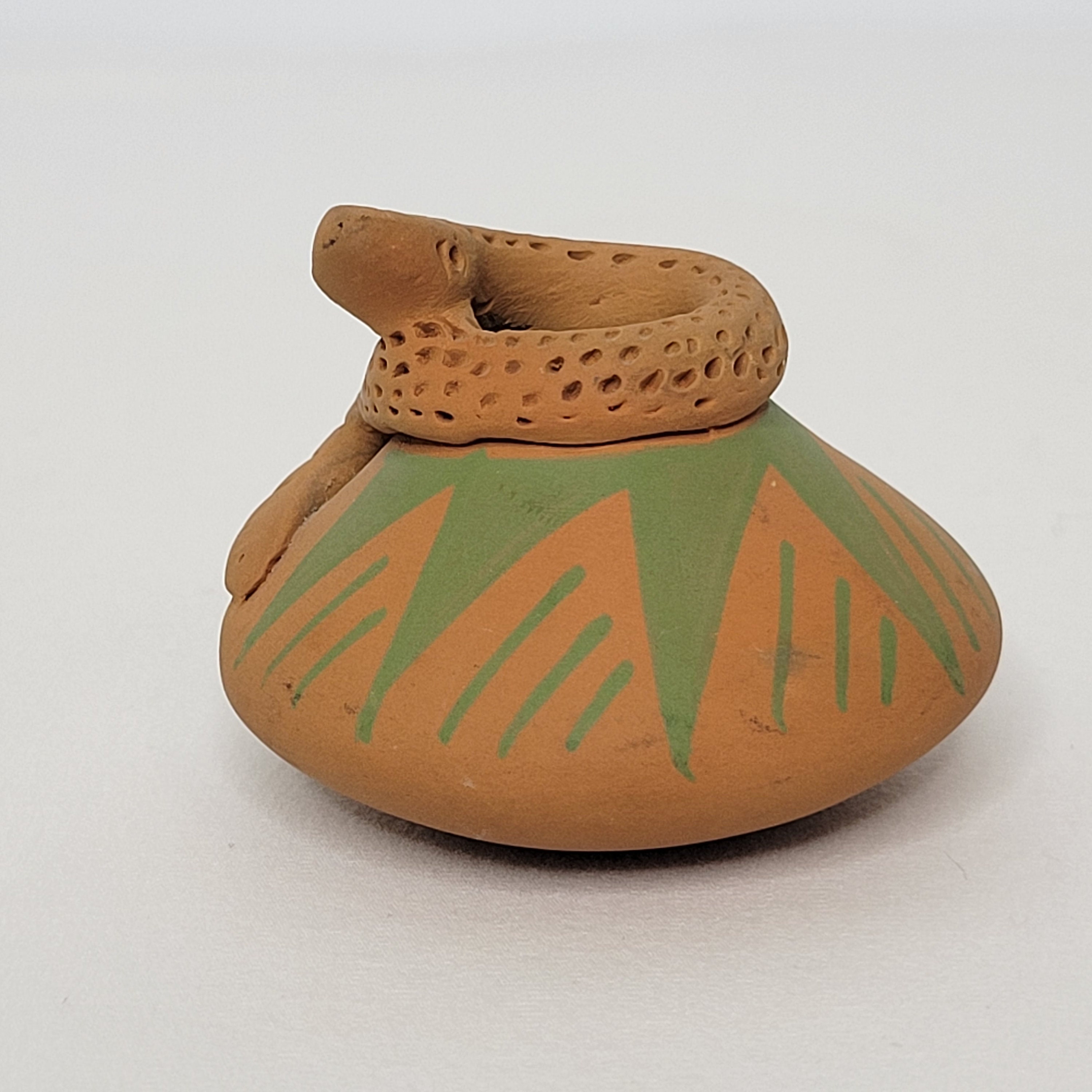 Native American Clay Coiling Snake Painted Mini Pot 2 H X 2.5 W - Etsy