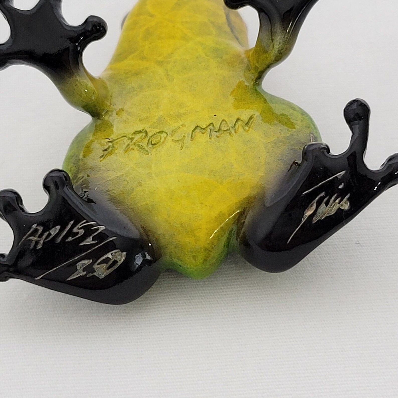 Tim Cotterill Frogman Bronze Mini Frog Sculpture Figurine Meadow Signed ...