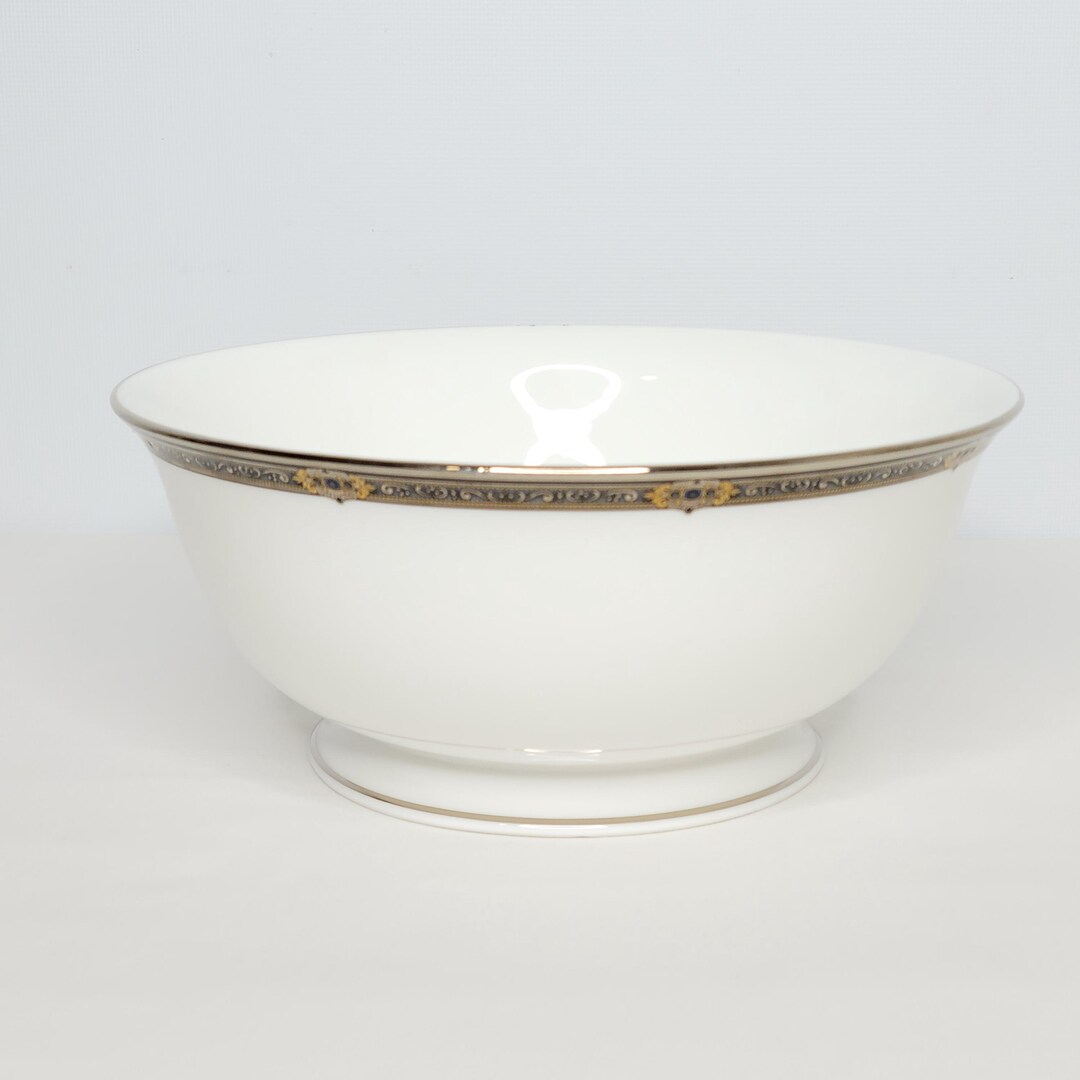 Vintage Lenox Jewel Classics Collection Bone China Serving Bowl - Etsy