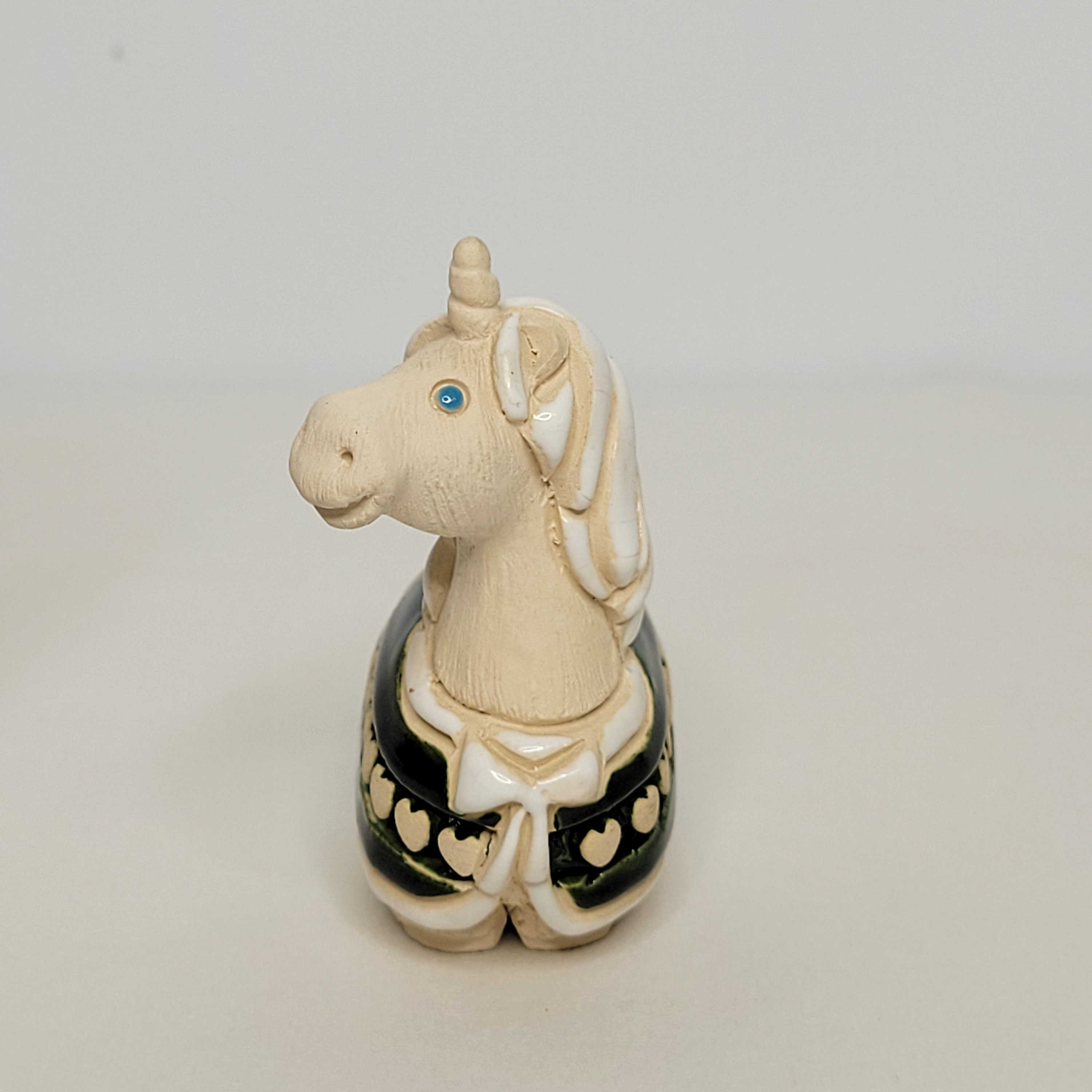 Vintage Artesania Rinconada Baby Green Unicorn Art Pottery Figurine ...