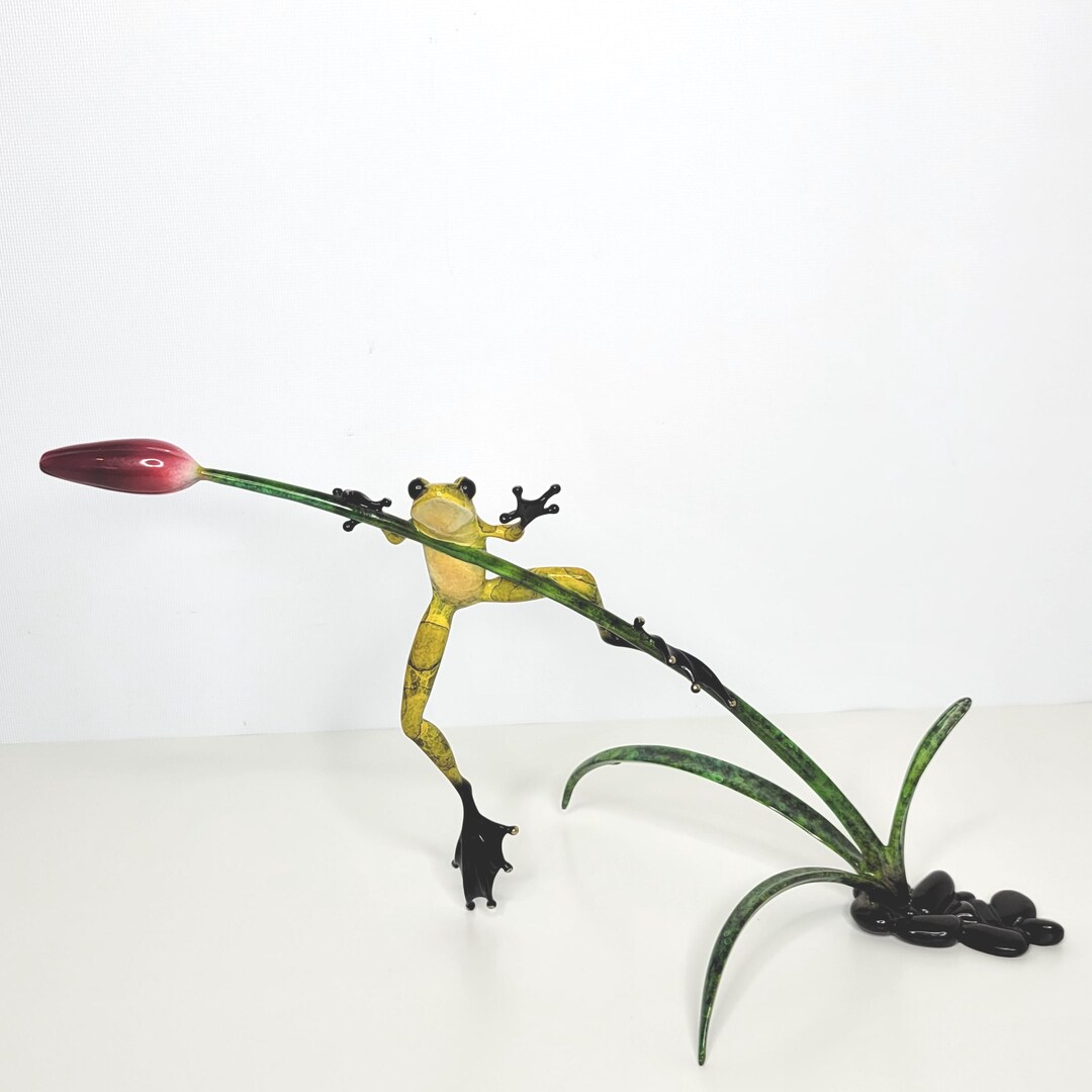 Tim Cotterill Frogman Bronze Frog Sculpture Tulip Signed and Numbered ...