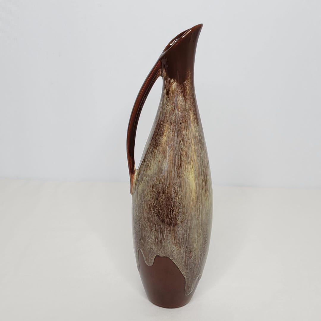 Vintage Blue Mountain Pottery Canada Brown Drip Glaze Ewer Pitcher Redware - Etsy