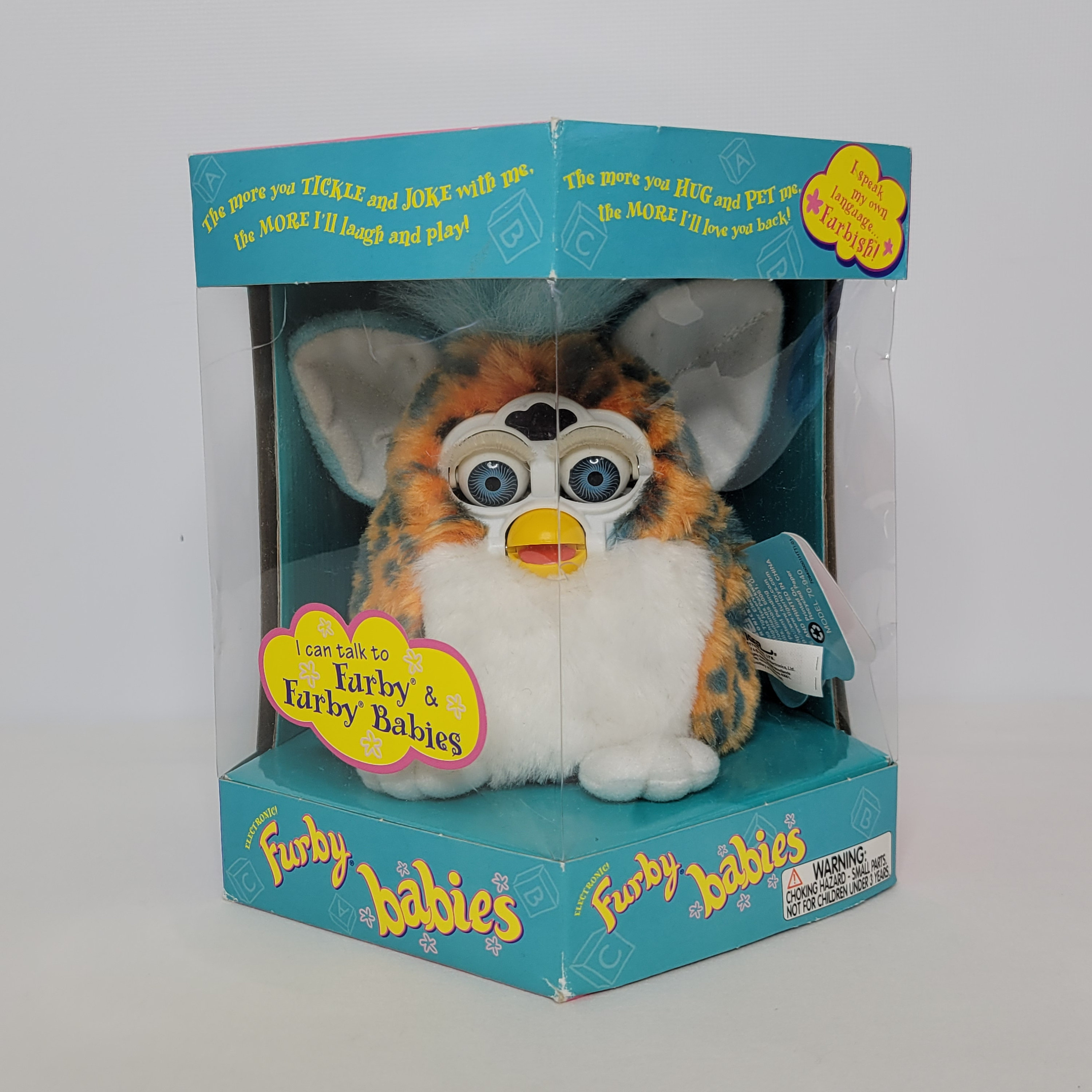 1999 Furby Baby Cheetah Print Blue Eyes Hair and Fur Model 70-940 ...