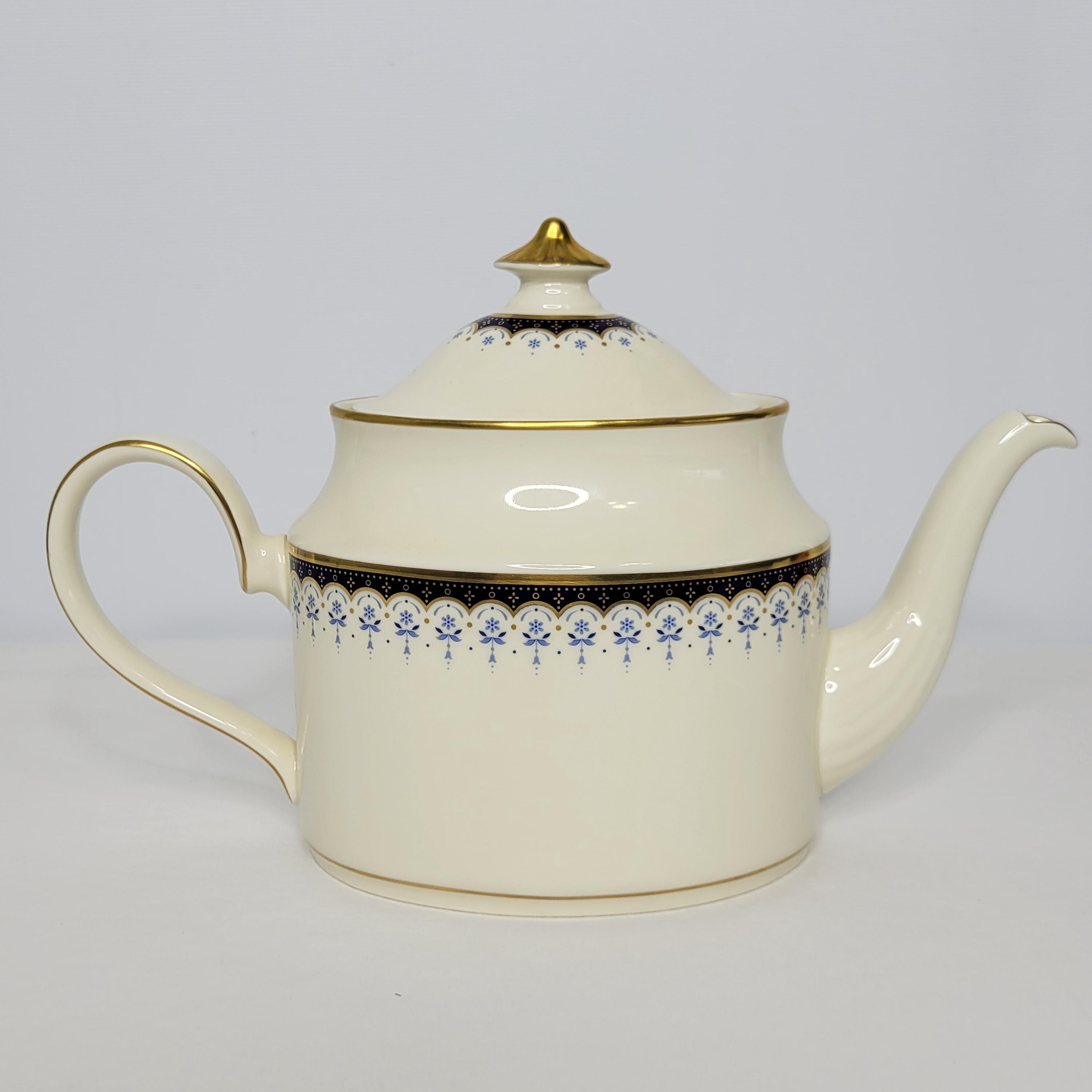 Vintage Minton Royal Doulton Consort Blue White Gold Floral 5" 5 Cup ...
